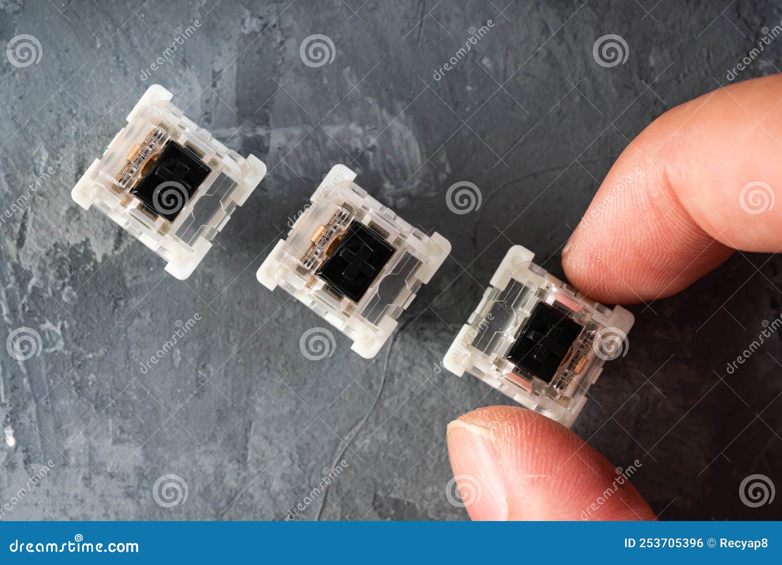 A Black Switch Mechanical Keyboard Stock Photo - Image of neon, game ...