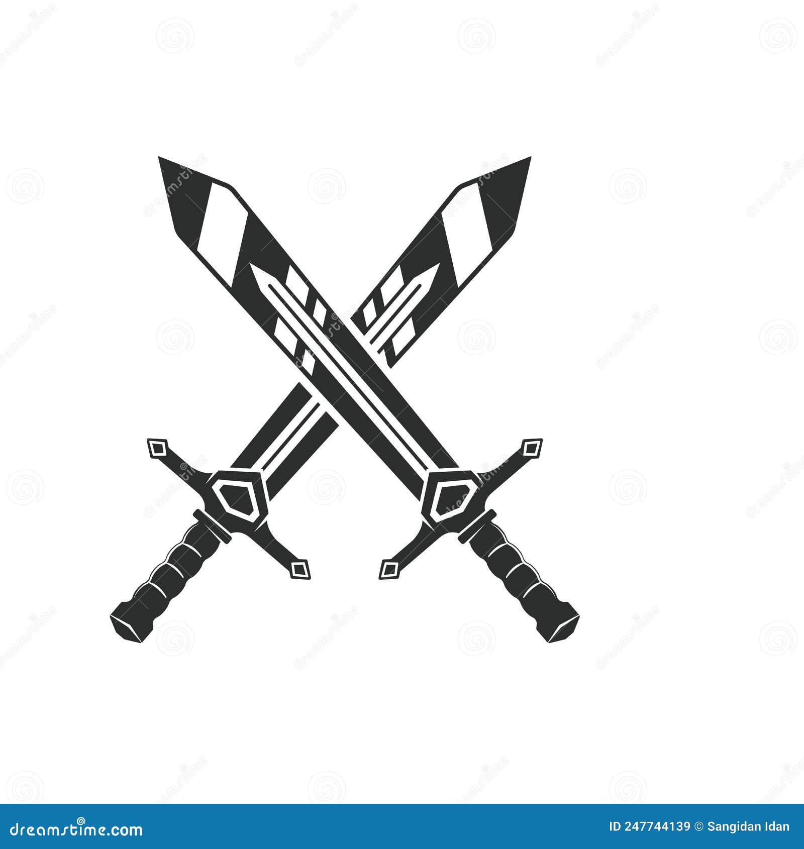 Black Sword With Blood Icon Isolated On White Background. Medieval ...