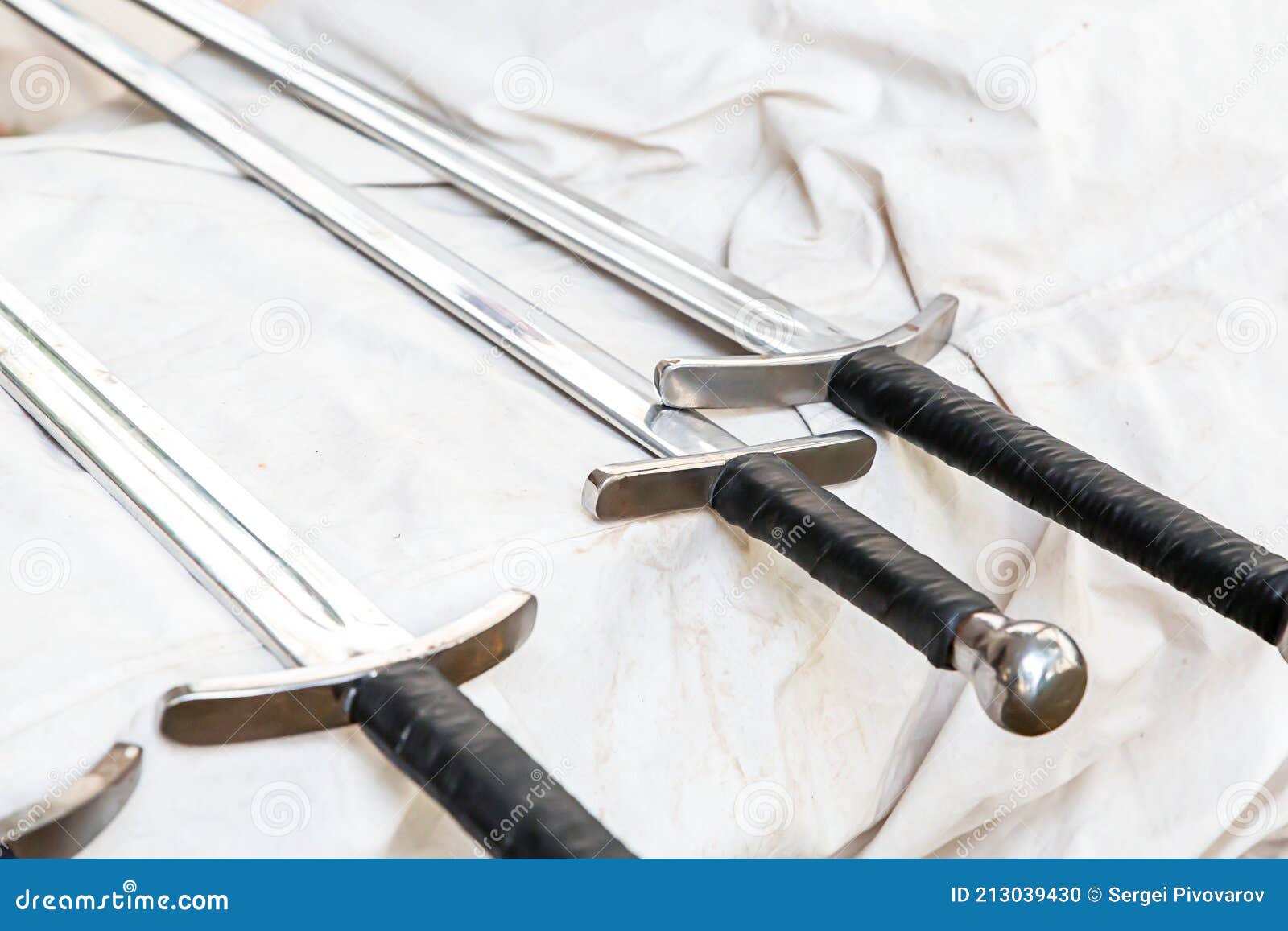 Black Sword Handle Silver Knight Weapon for War Stock Photo - Image of ...