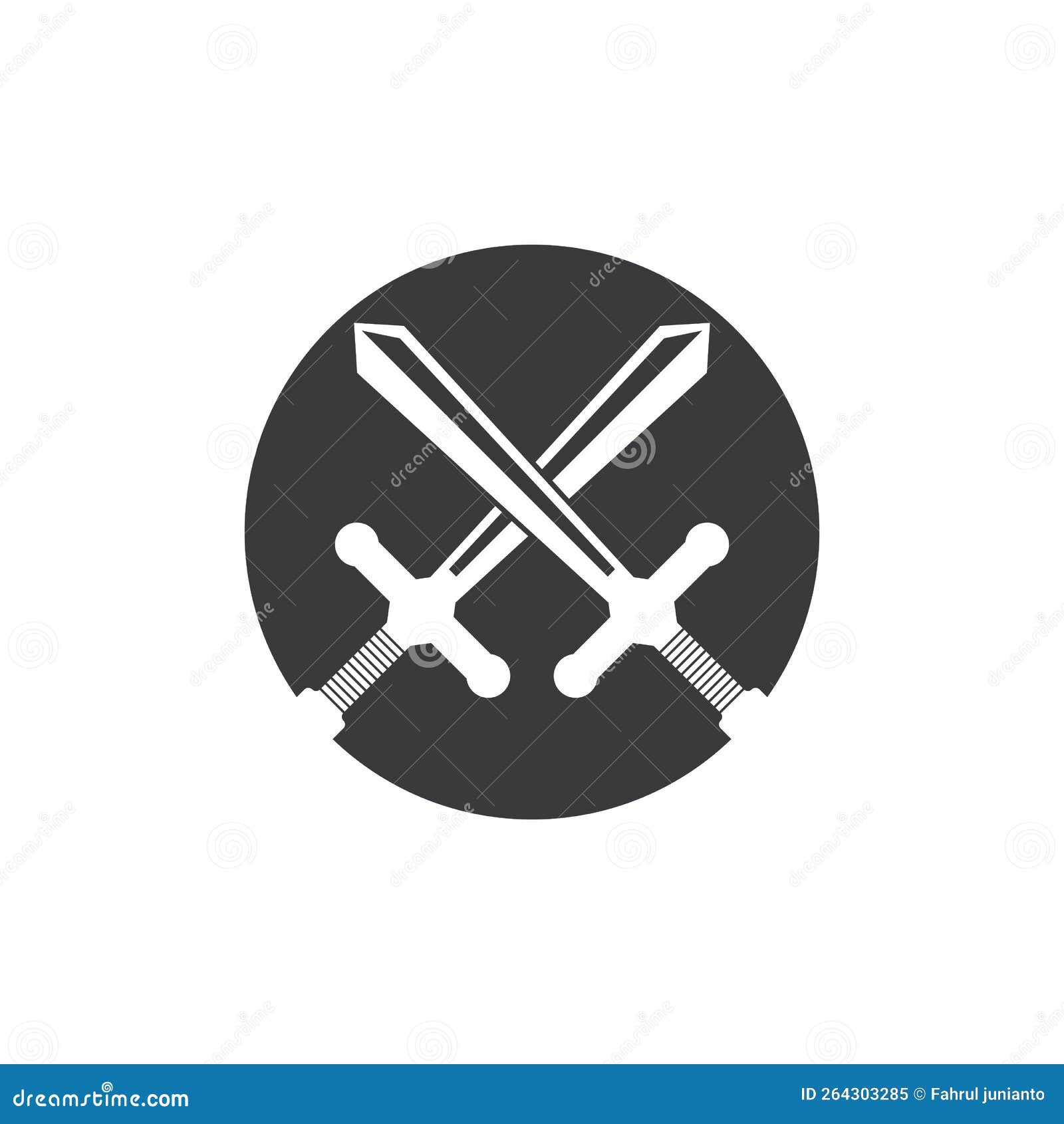 Black Sword War Defend Logo Vector Illustration Stock Illustration ...