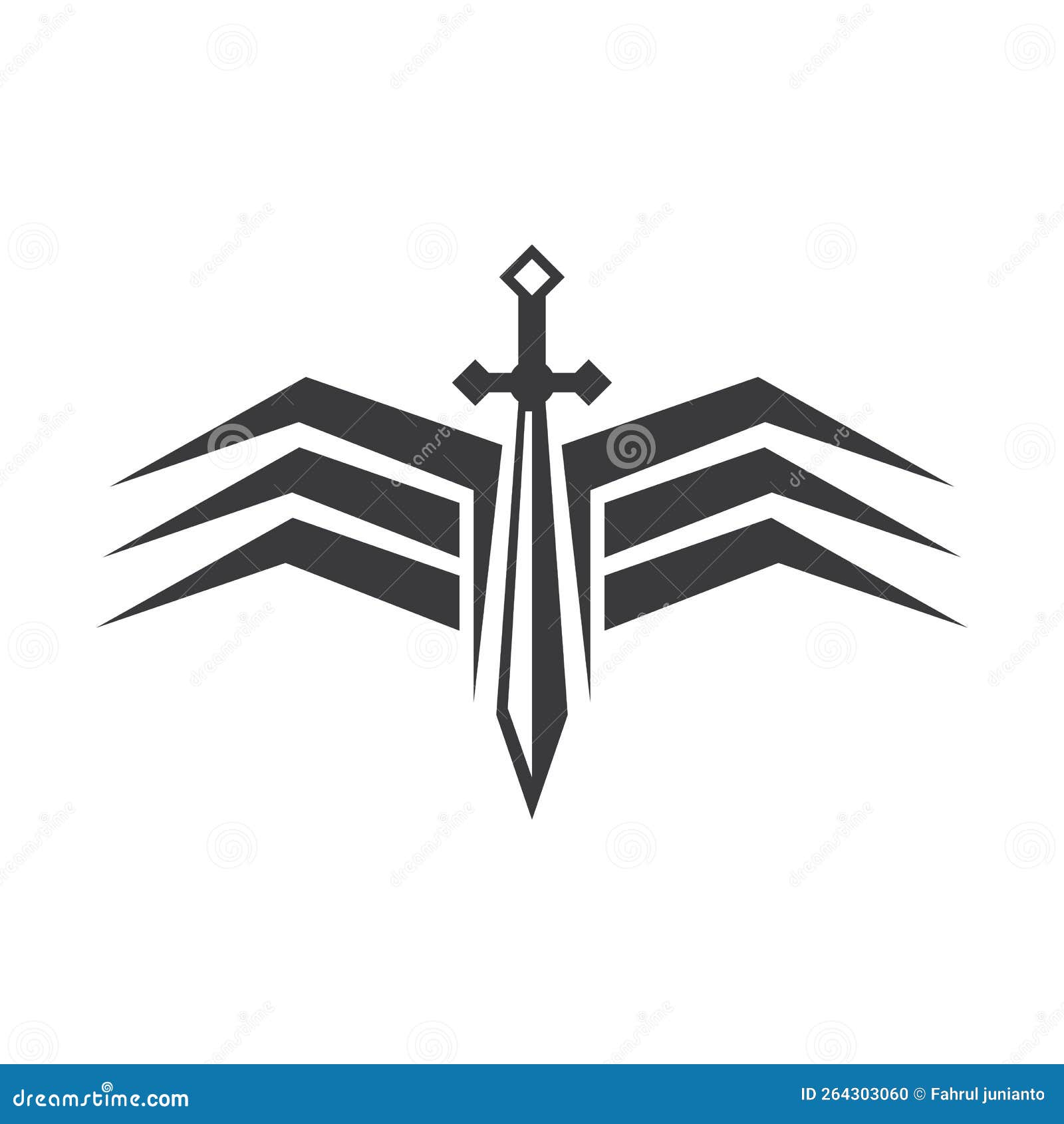 Black Sword War Defend Logo Vector Illustration Stock Illustration ...