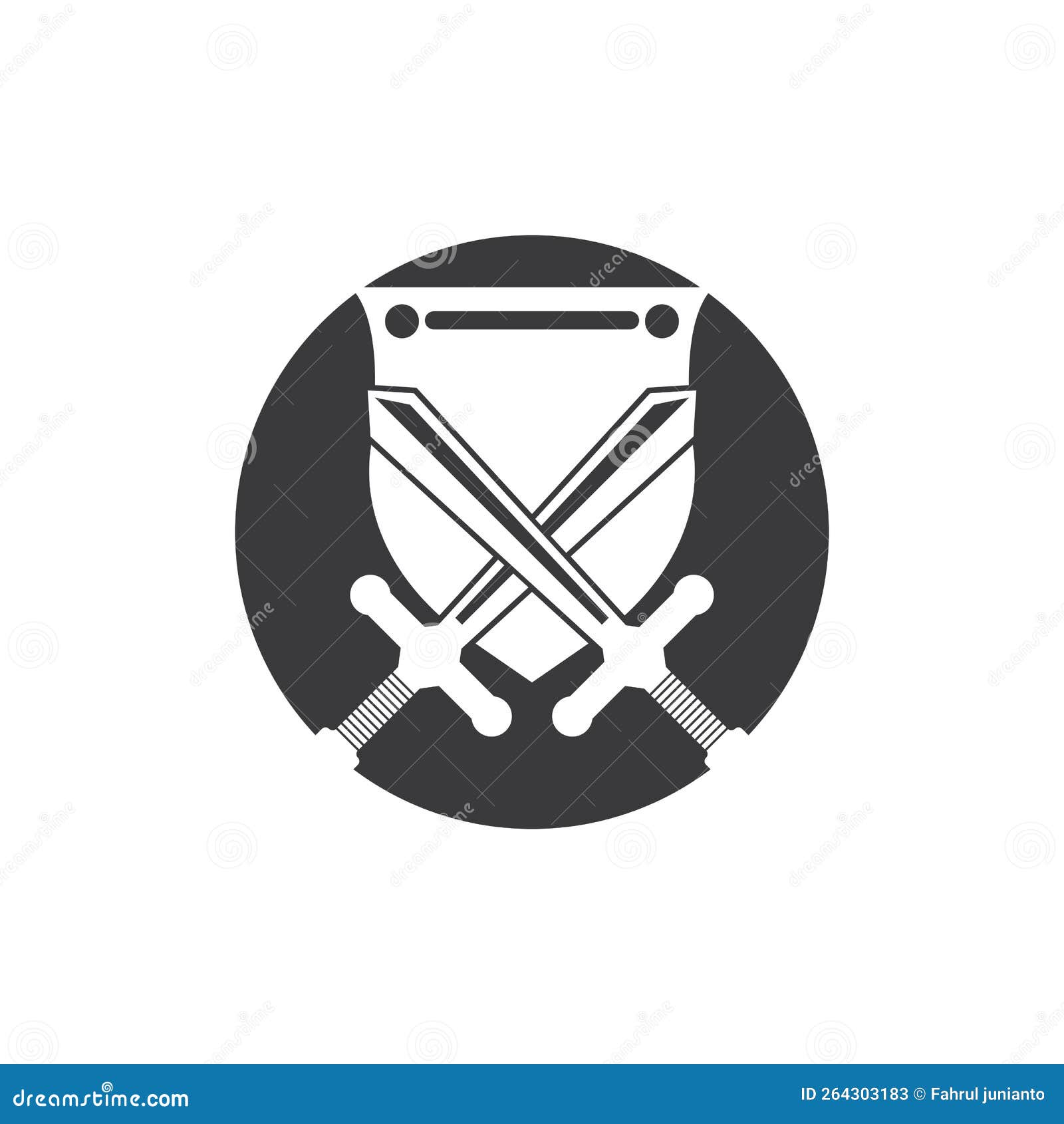 Black Sword War Defend Logo Vector Illustration Stock Illustration ...