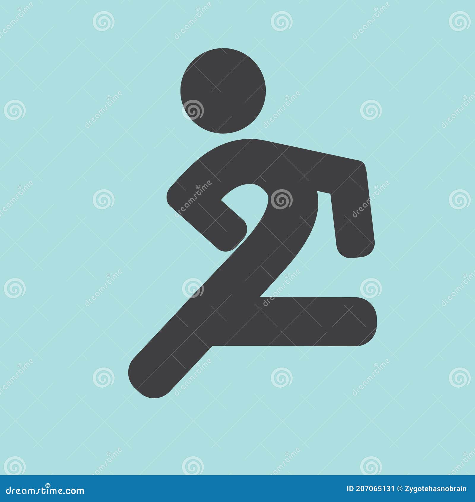 Black Symbol Abstract Running Icon Vector Stock Vector - Illustration ...