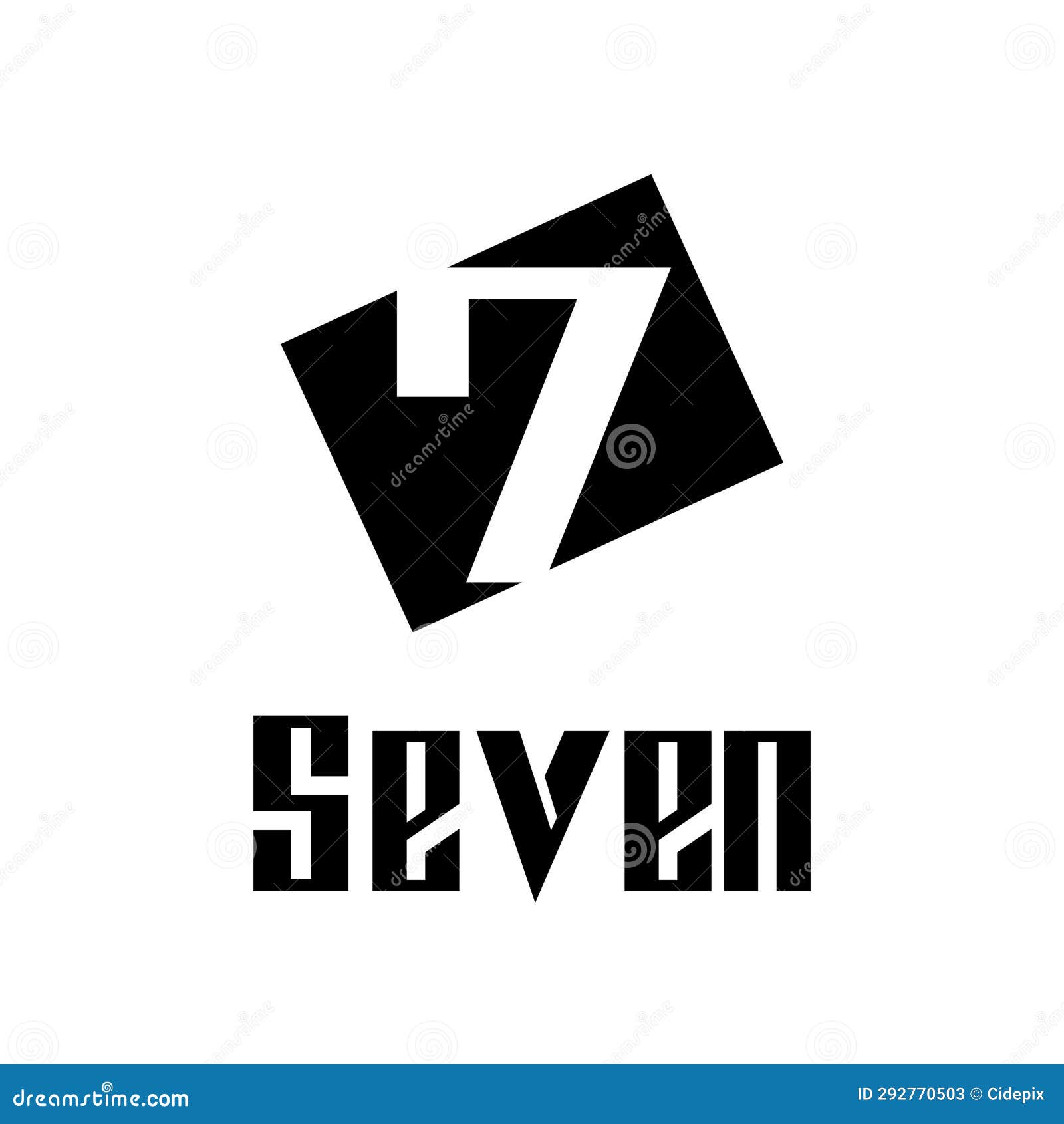 Black Symbol for Number 7 on a White Background - Icon 9 Stock Vector ...