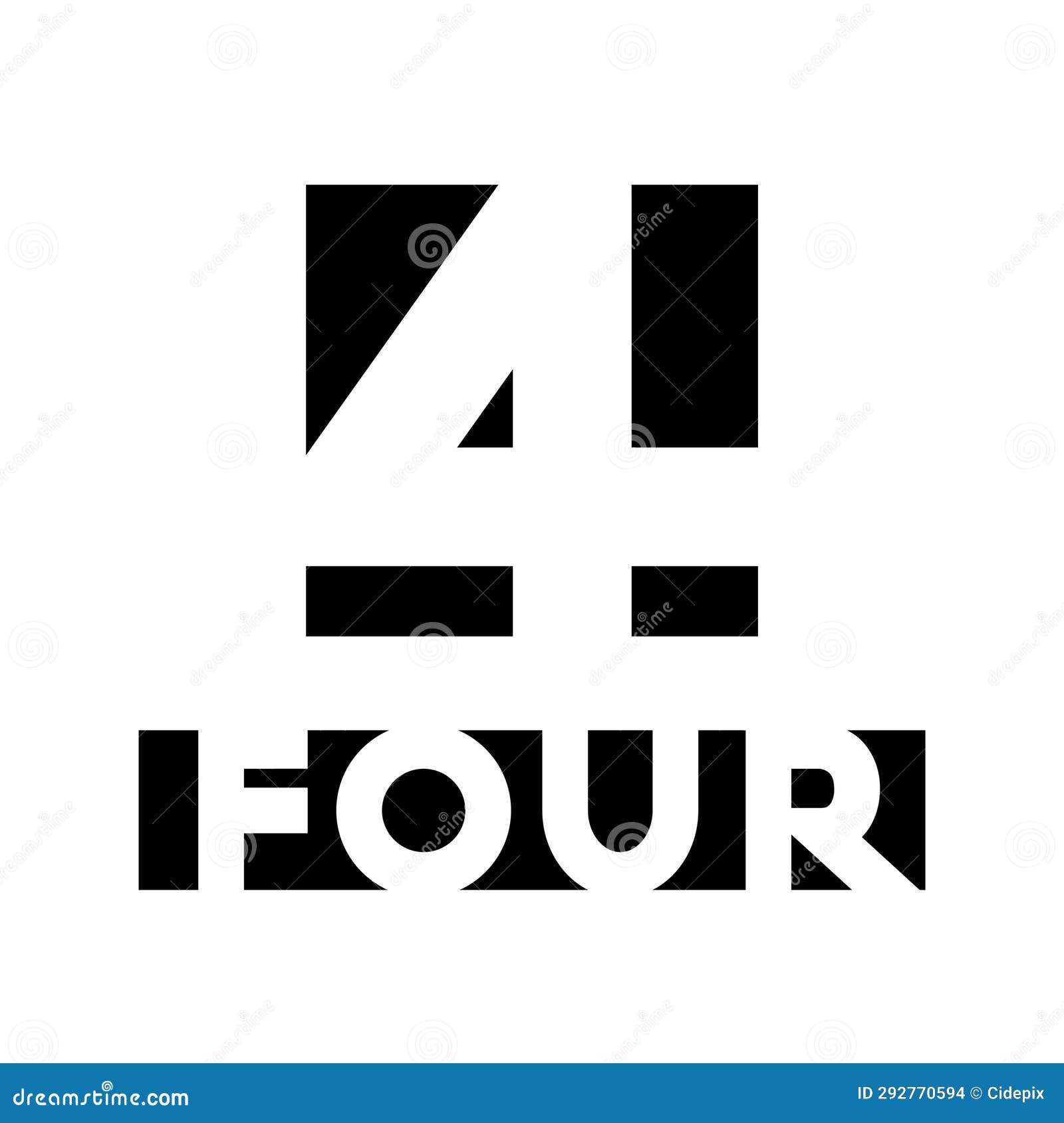 Black Symbol for Number 4 on a White Background - Icon 2 Stock Vector ...