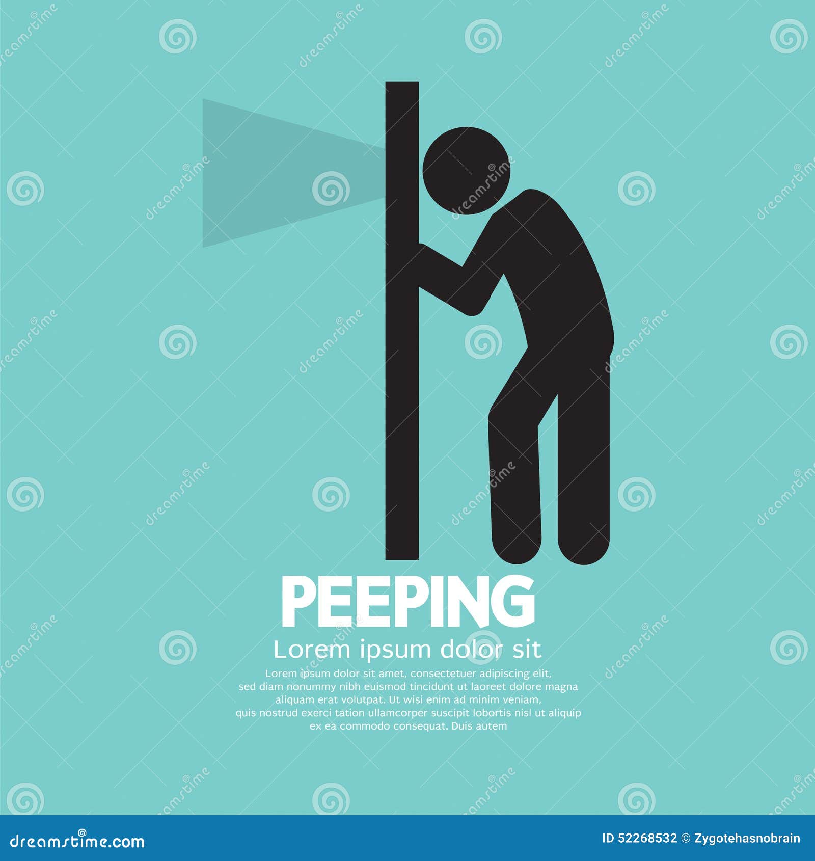 Black Symbol of a Peeping Person Stock Vector - Illustration of symbol ...