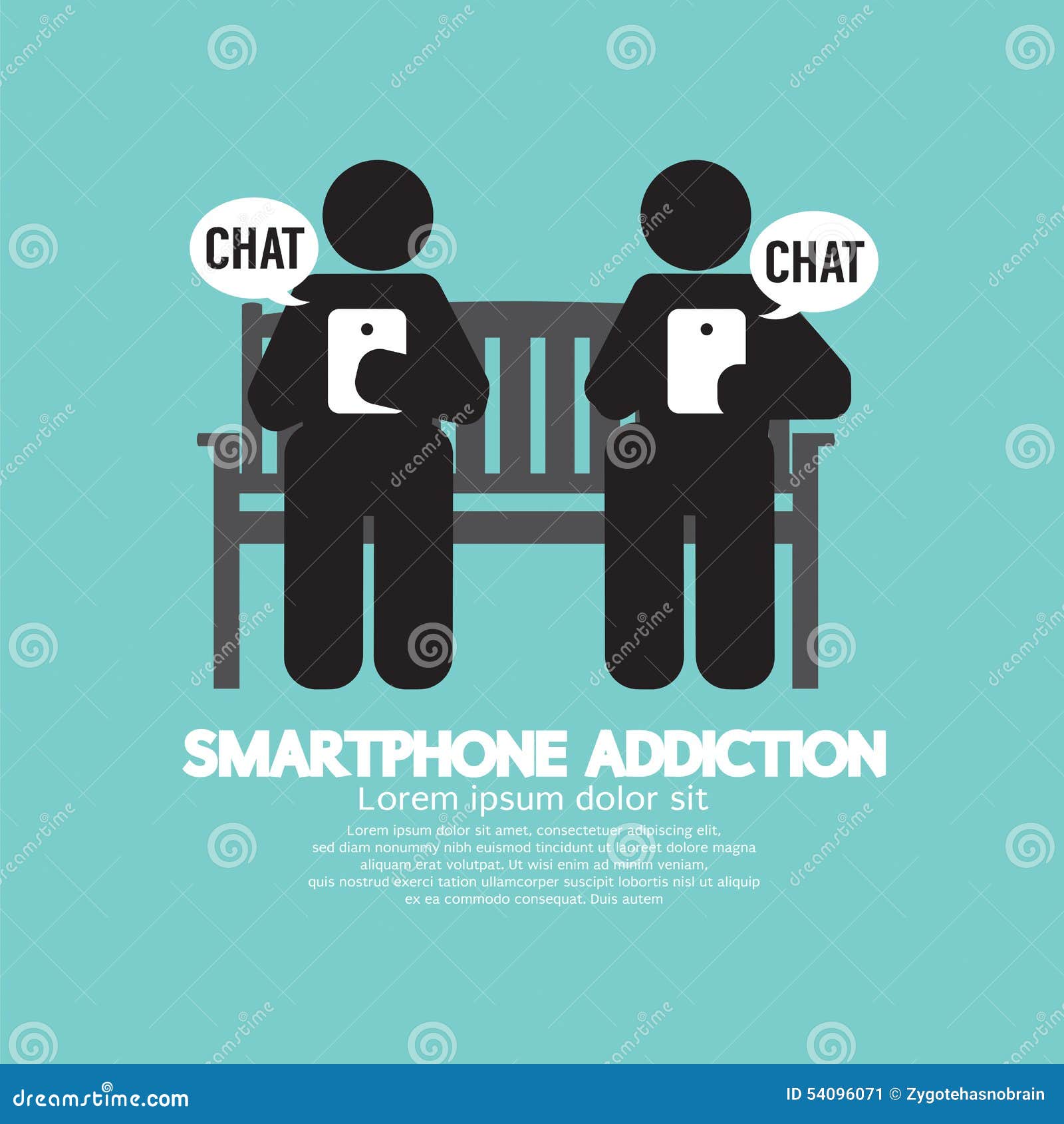 Smartphone Addiction Infographic Cartoon Vector | CartoonDealer.com ...