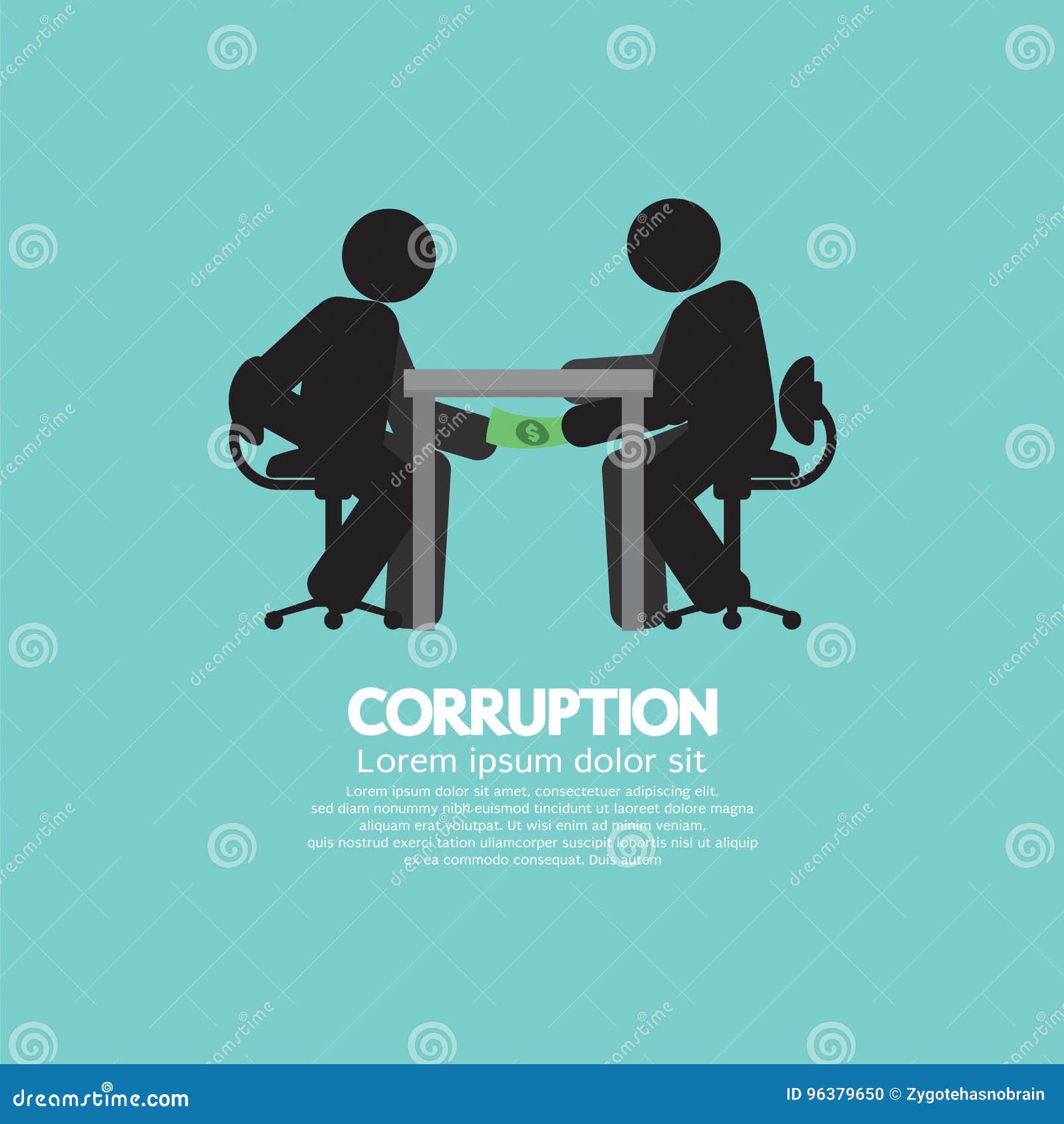 Black Symbol of Two Men in Corruption Concept Stock Vector ...