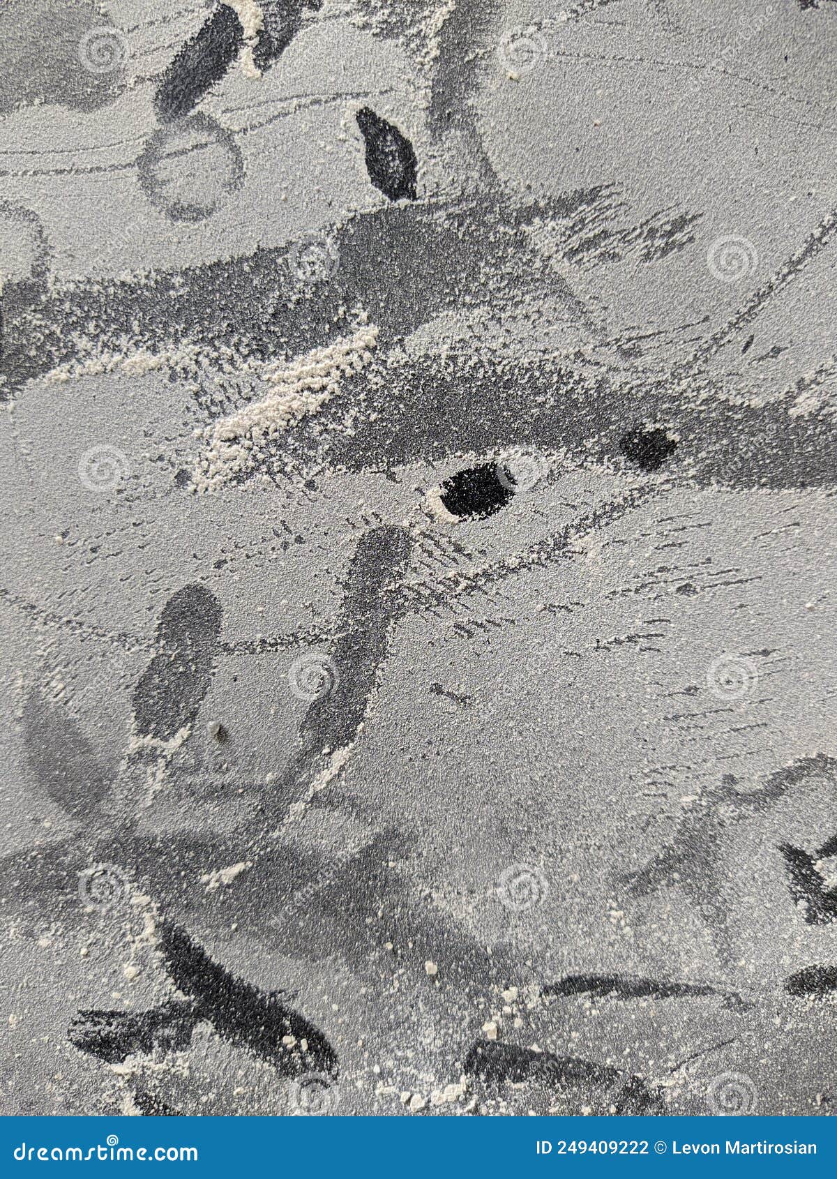 Black Table Covered with Dust. Stock Photo - Image of dust, aged: 249409222