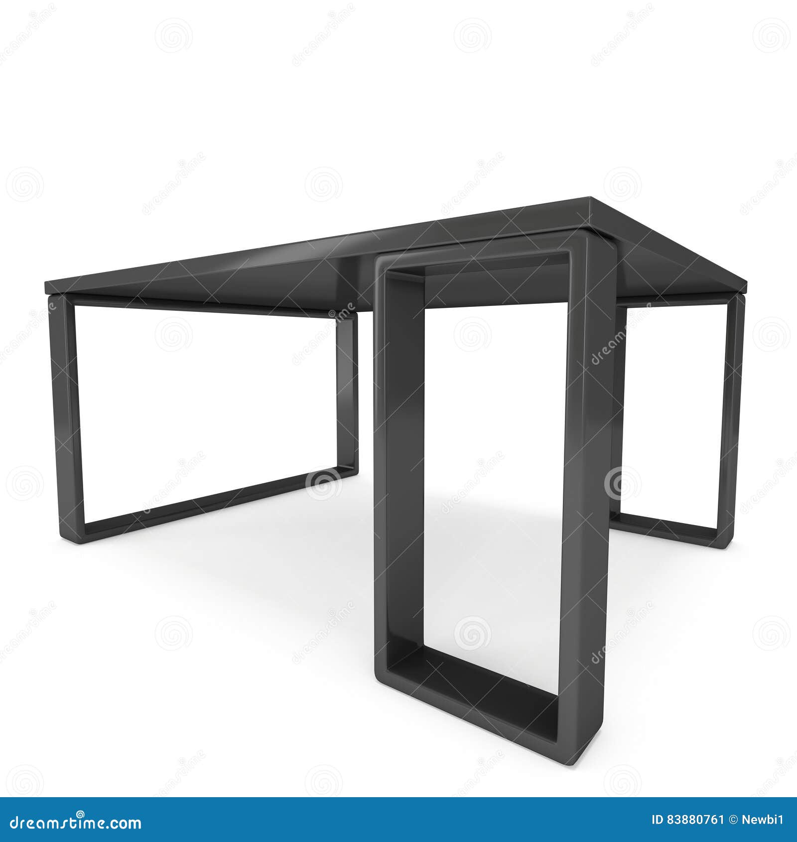 Black Table 3D stock illustration. Illustration of booth - 83880761