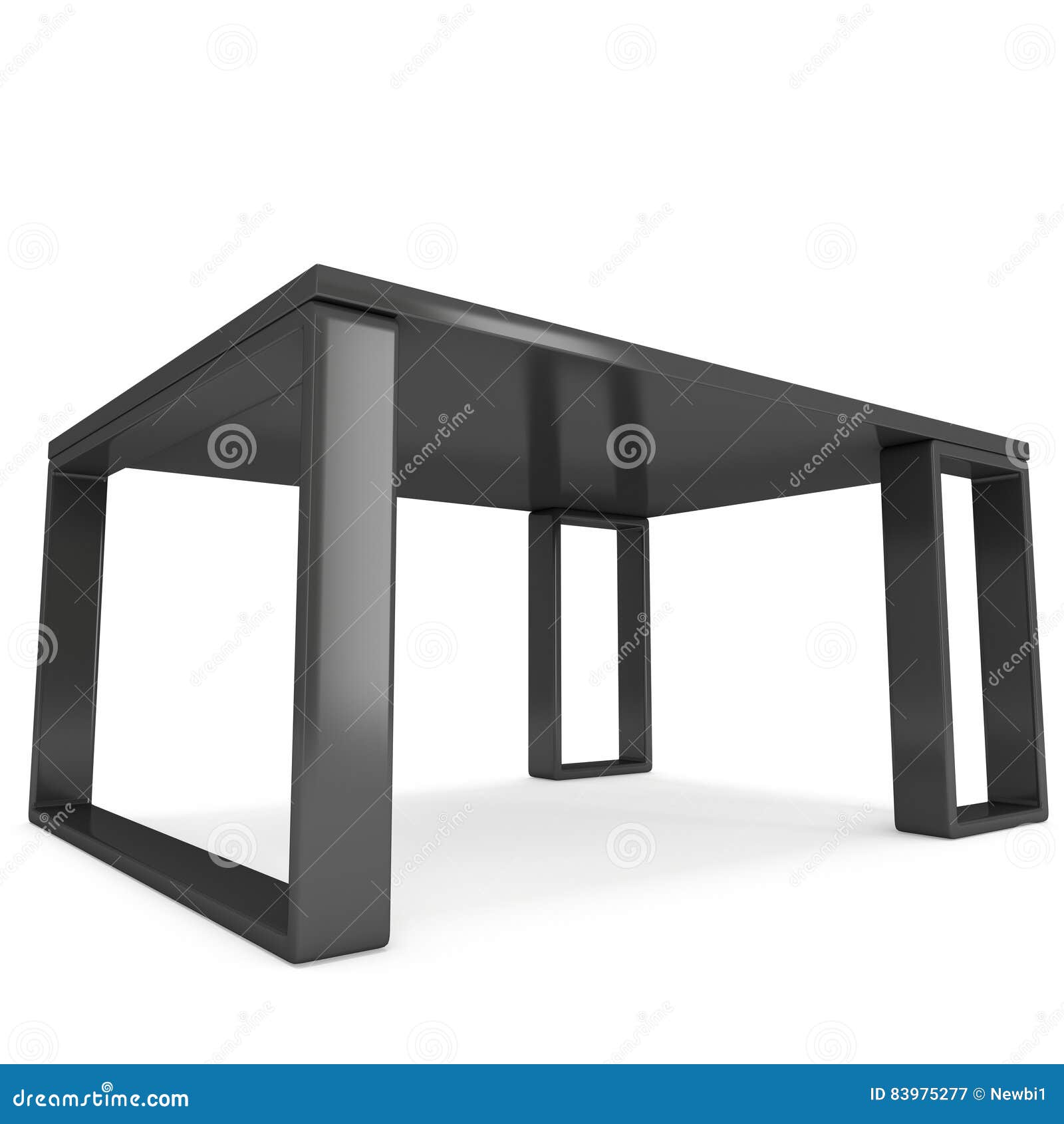 Black Table 3D stock illustration. Illustration of exhibition - 83975277