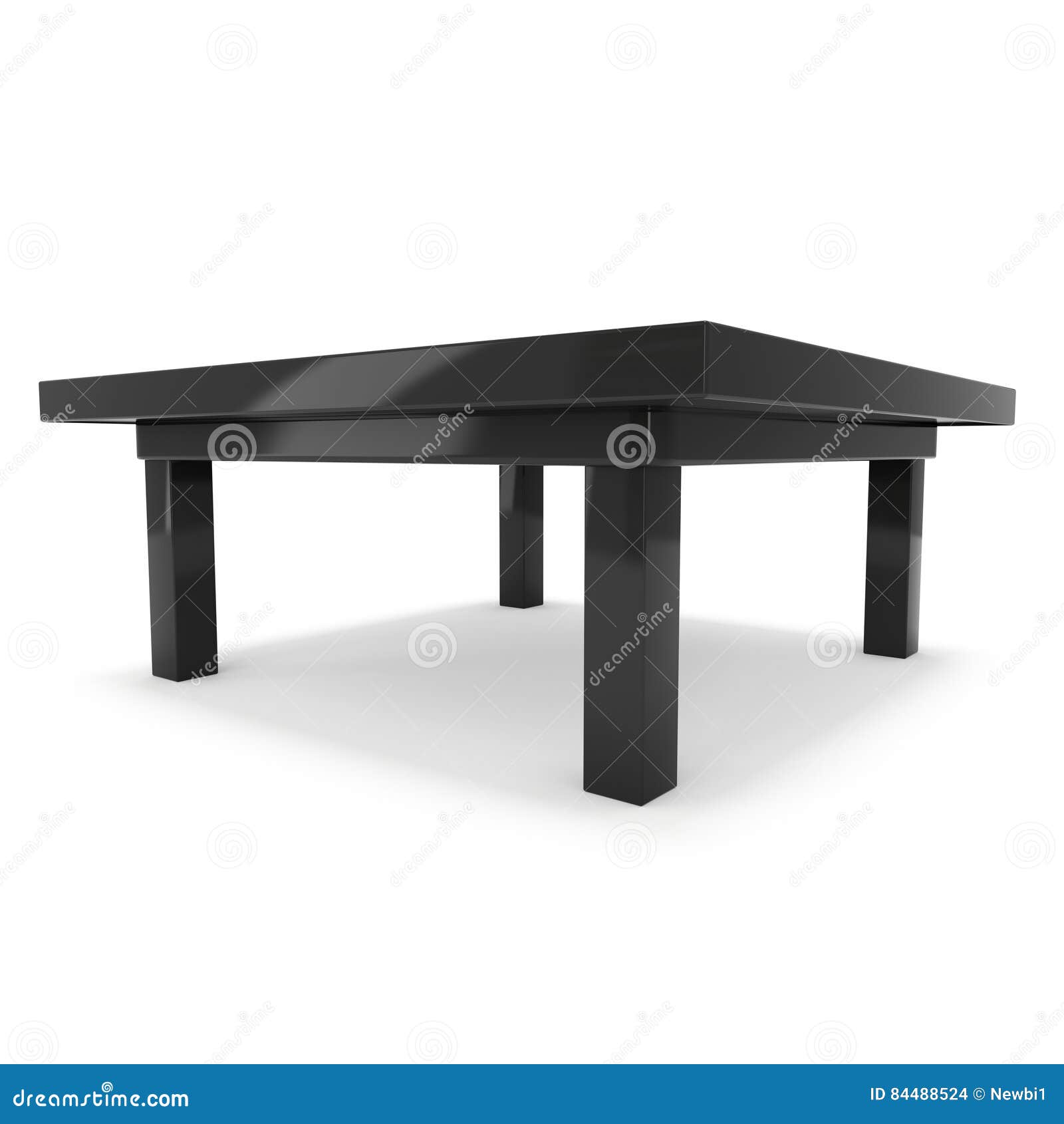 Black Table 3D stock illustration. Illustration of booth - 84488524