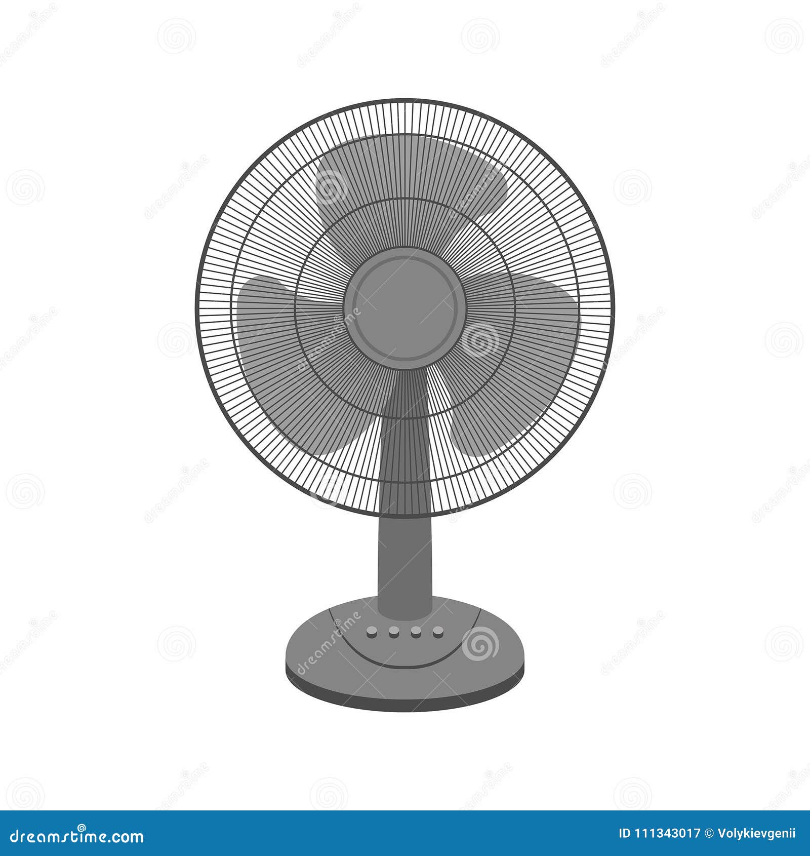 Black Table fan stock vector. Illustration of blower - 111343017