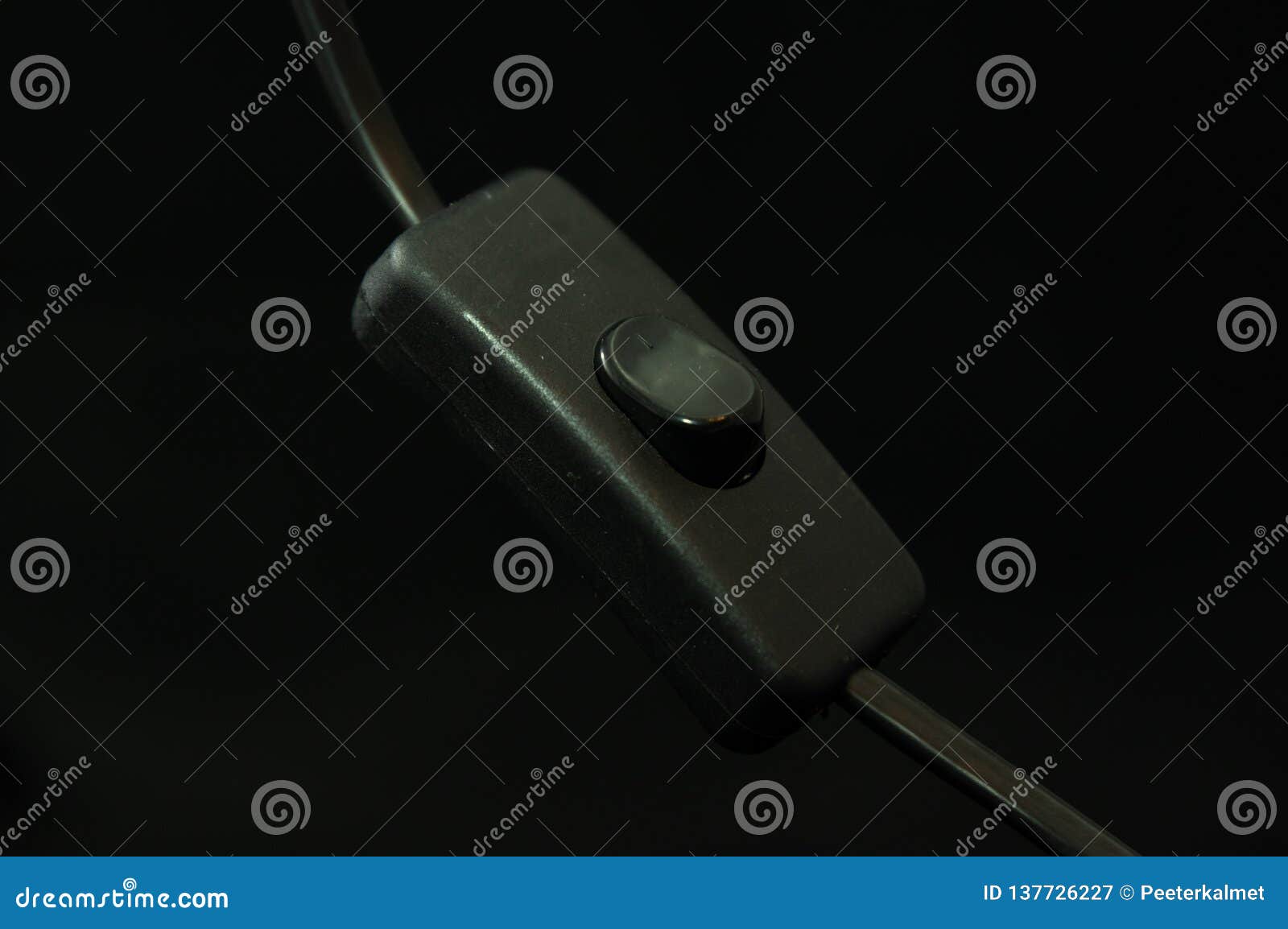 Black table lamp switch stock image. Image of push, photographic ...