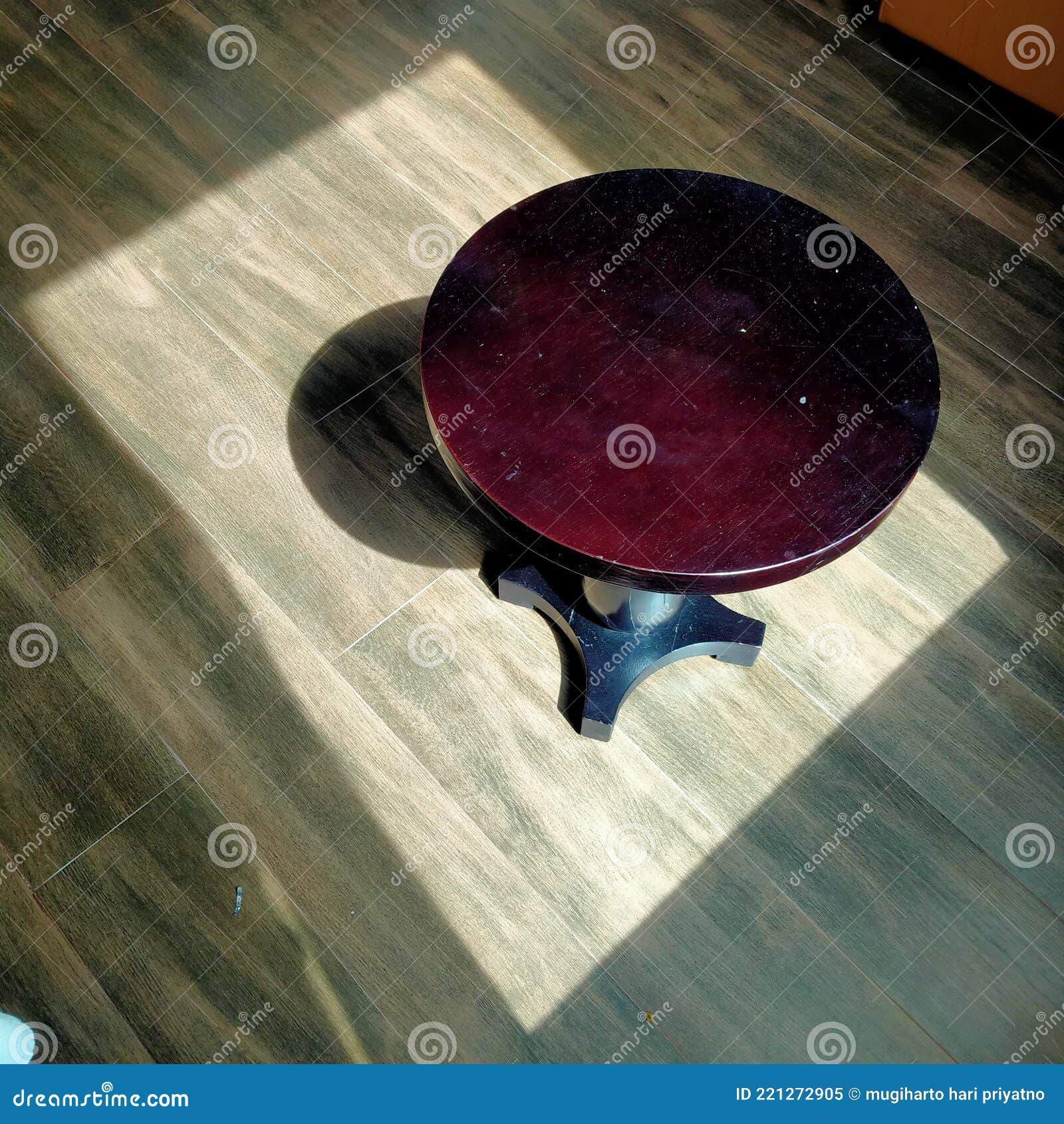 Black Table on the Spot Shadow Stock Image - Image of blue, purple ...