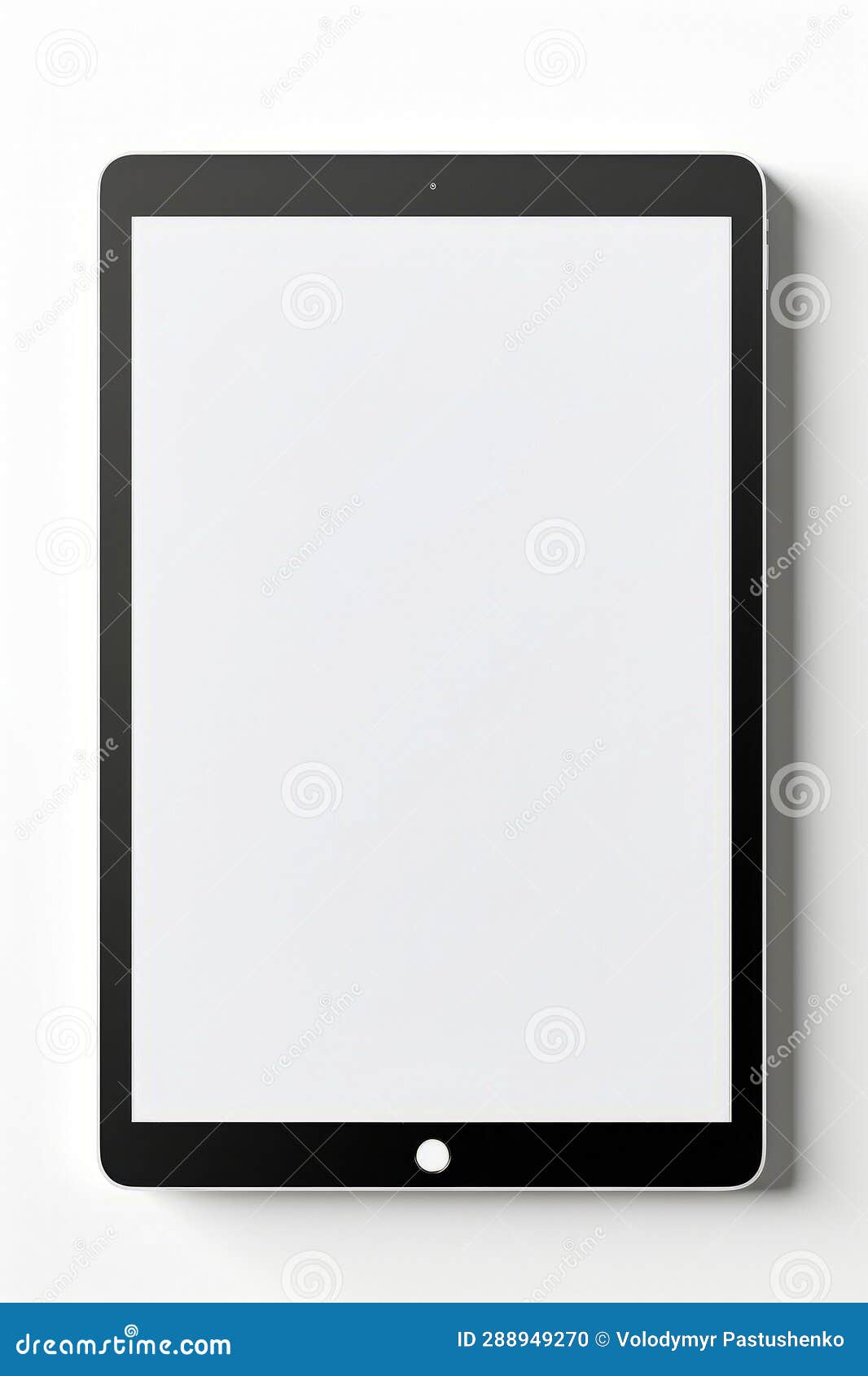 Black Tablet Computer Sitting on Top of White Table Top. Generative AI ...