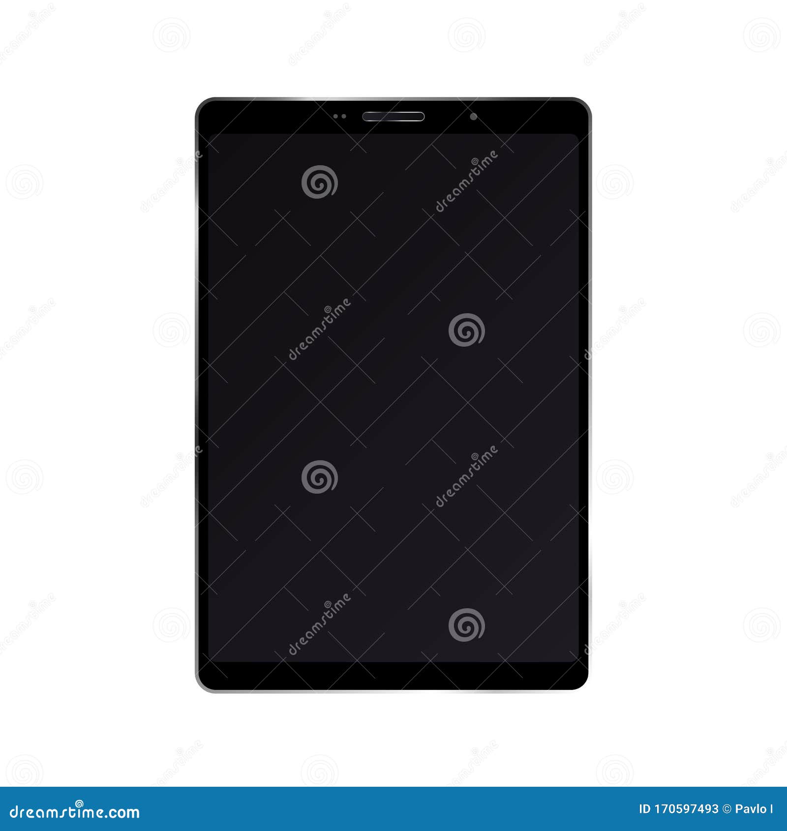 Black Tablet with Empty Screen New Version in Trendy Thin Frame ...