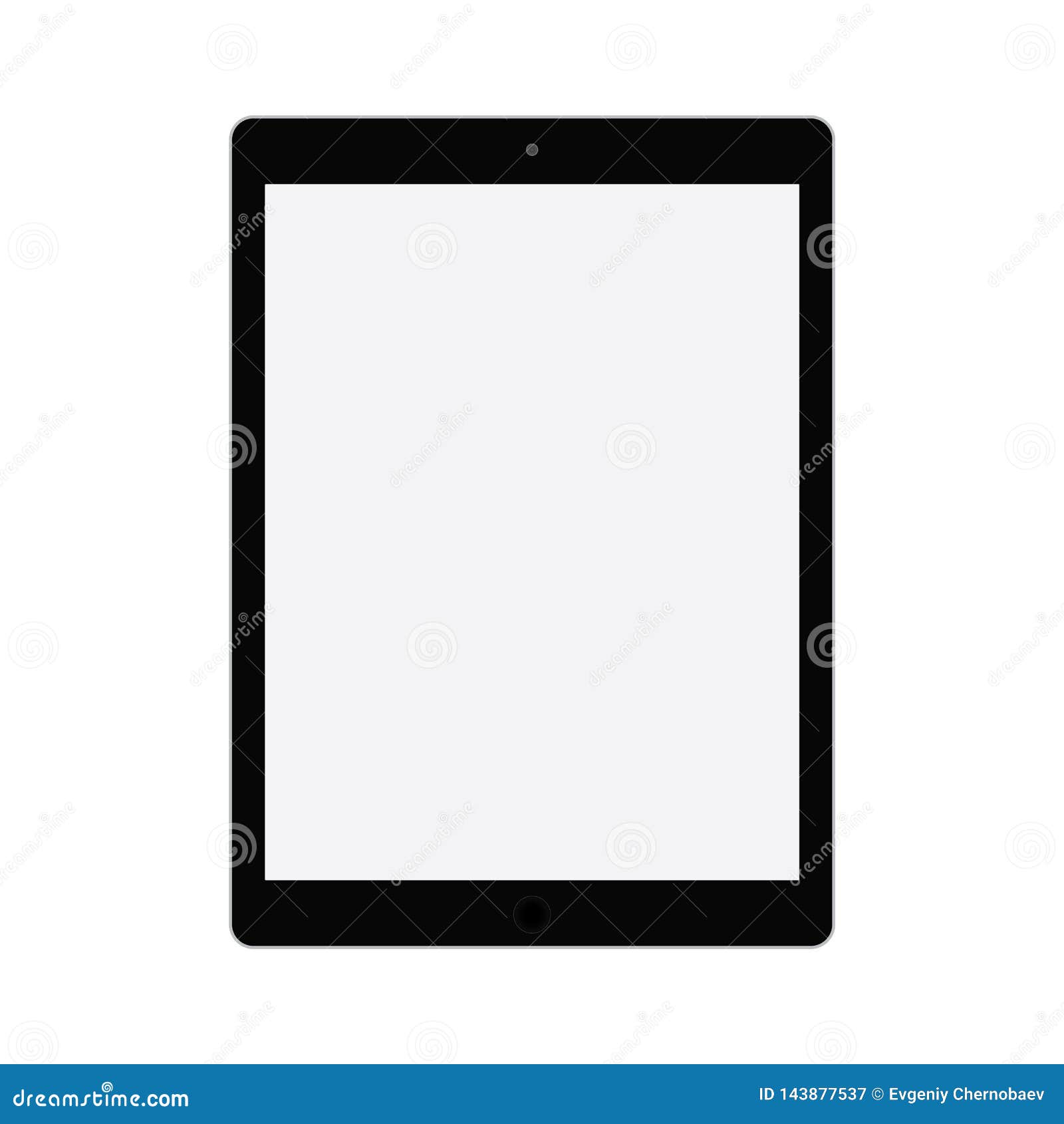 Black Tablet with Grey Screen. Tablet Flat Style Vector Eps10. Tablet ...