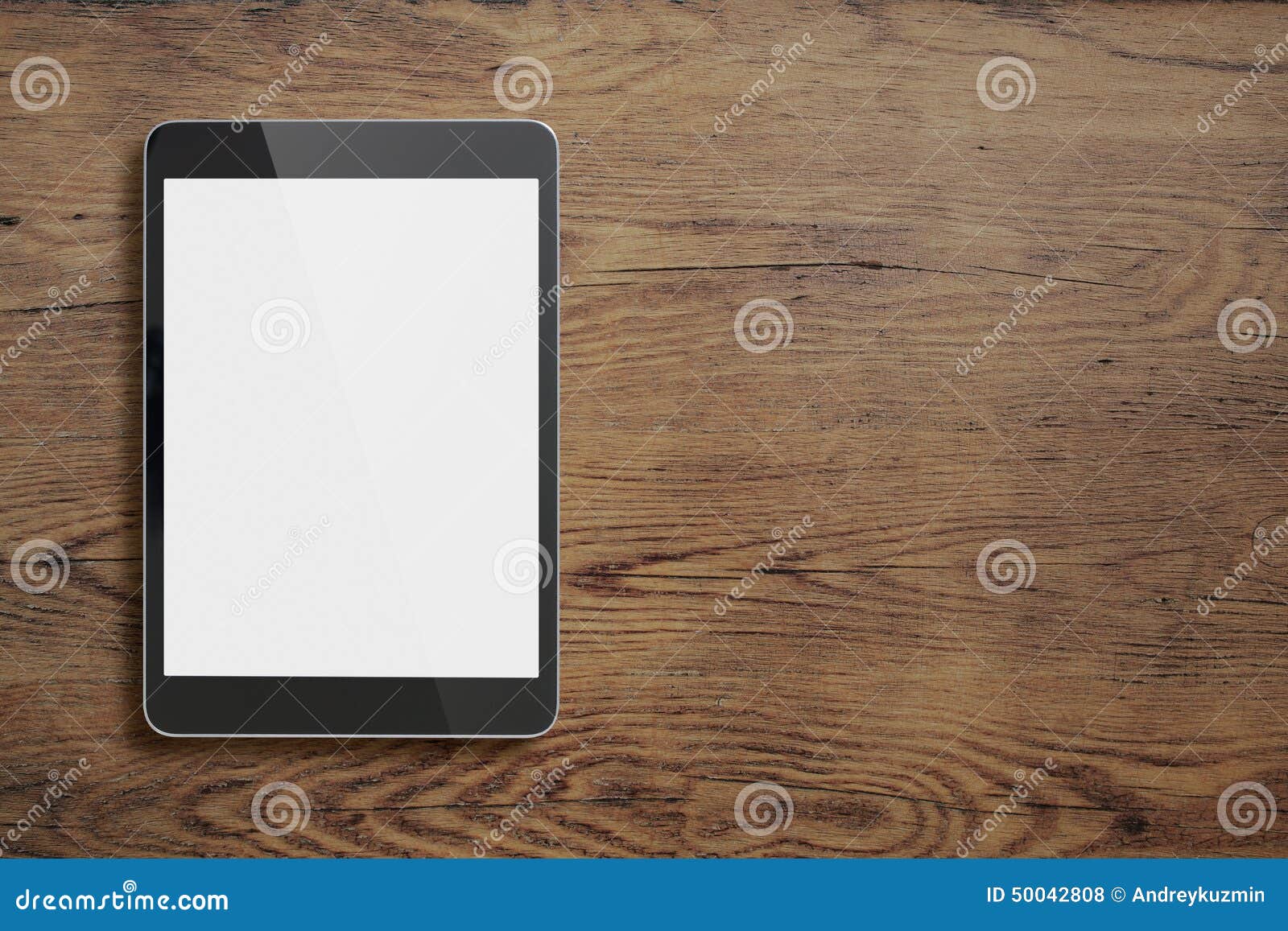 Black Tablet Pc on Old Wood Table Background Stock Photo - Image of ...