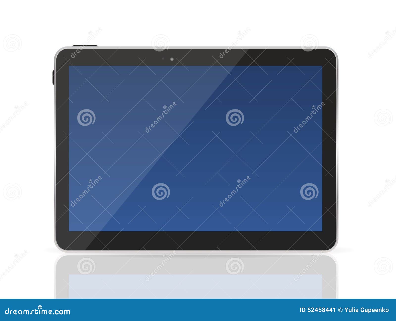 Black Tablet PC Vector Illustration Stock Vector - Illustration of ...