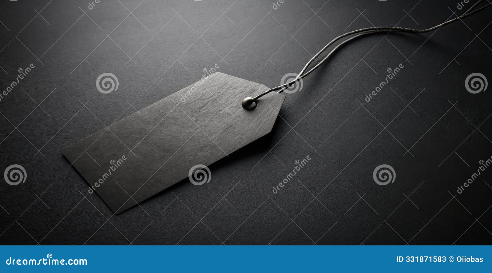 Black Tag with String on Dark Background, Black Tag, Product Tag ...