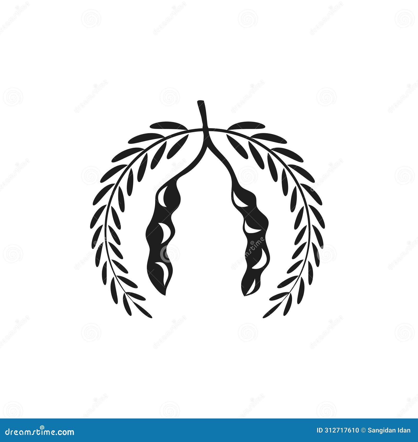 Black Tamarind Icon Vector Element Concept Design Template Stock Vector ...