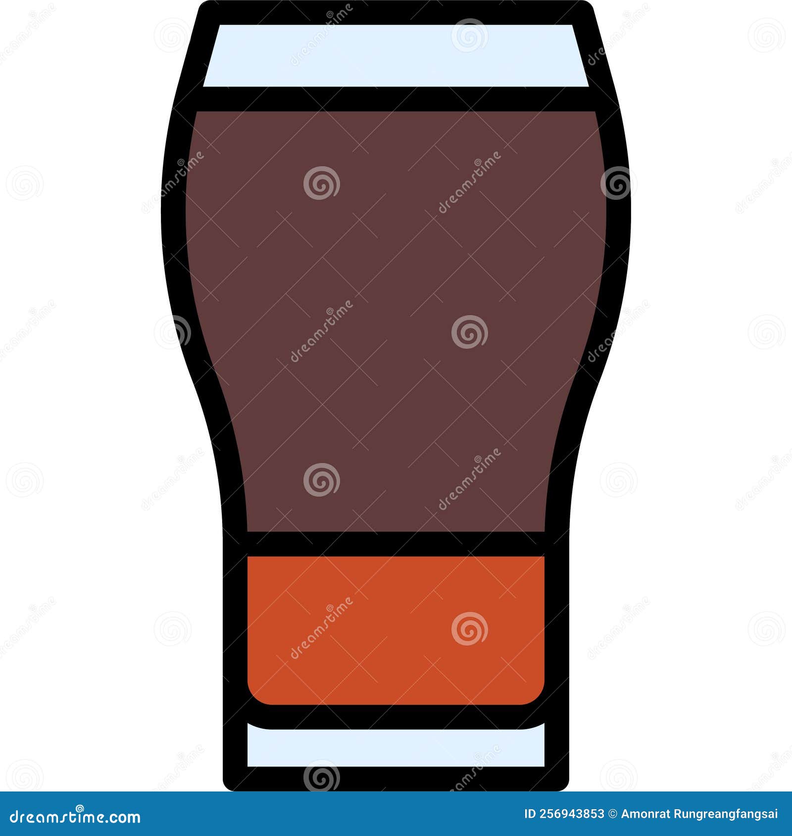 Black and Tan Cocktail Icon, Alcoholic Mixed Drink Vector Stock Vector ...