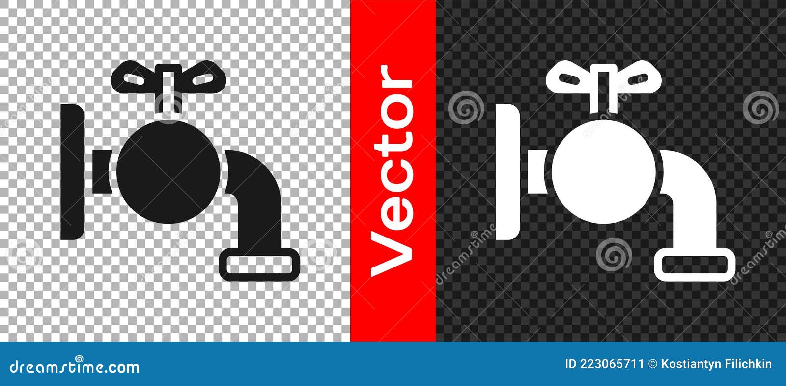 Black Tap for a Barrel Icon Isolated on Transparent Background. Vector ...