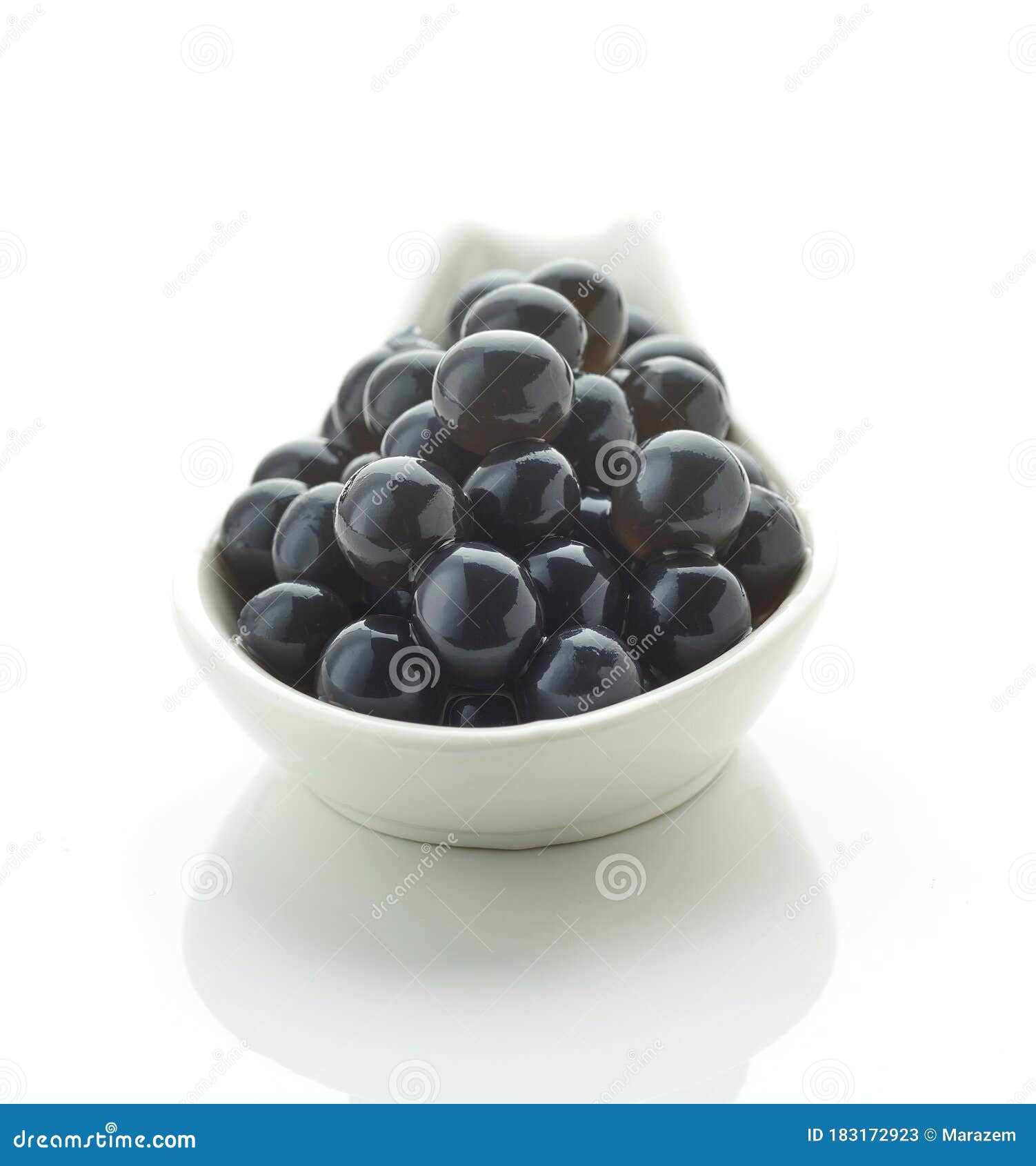Black Tapioca Pearls for Bubble Tea Stock Image - Image of healthy ...