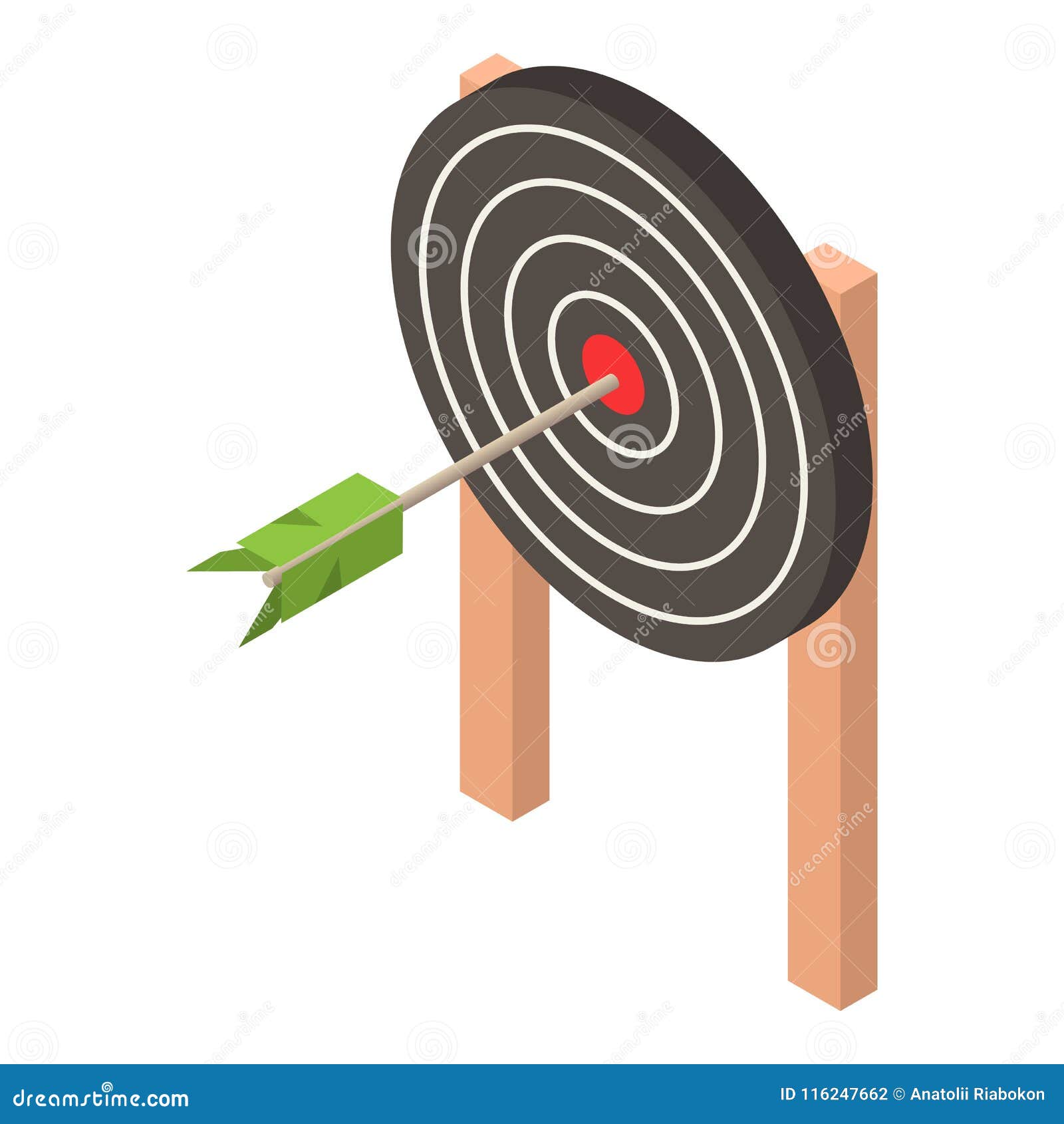 Black Target Icon, Isometric Style Stock Vector - Illustration of ...