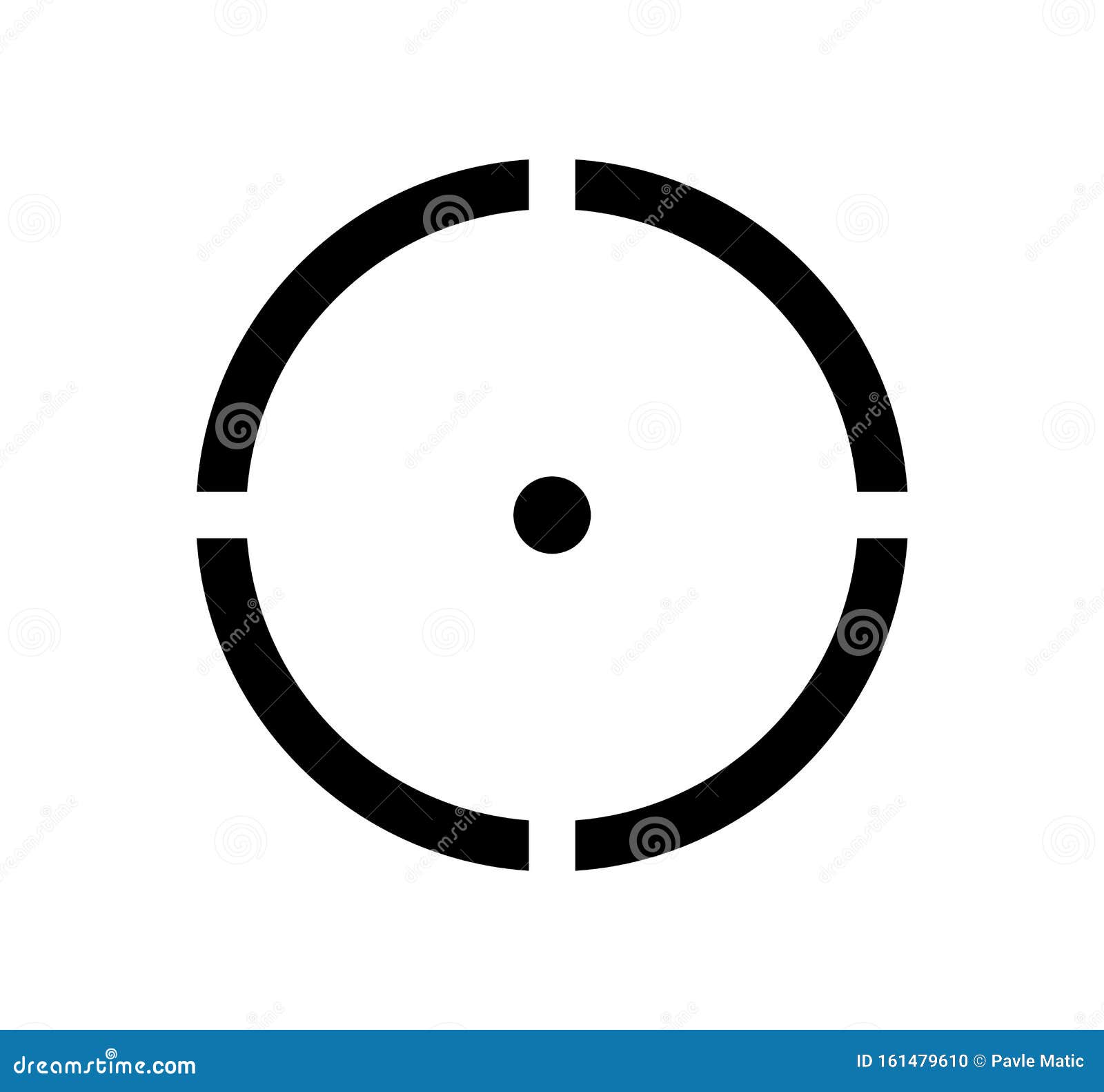 Black target sign on white stock vector. Illustration of graphic ...