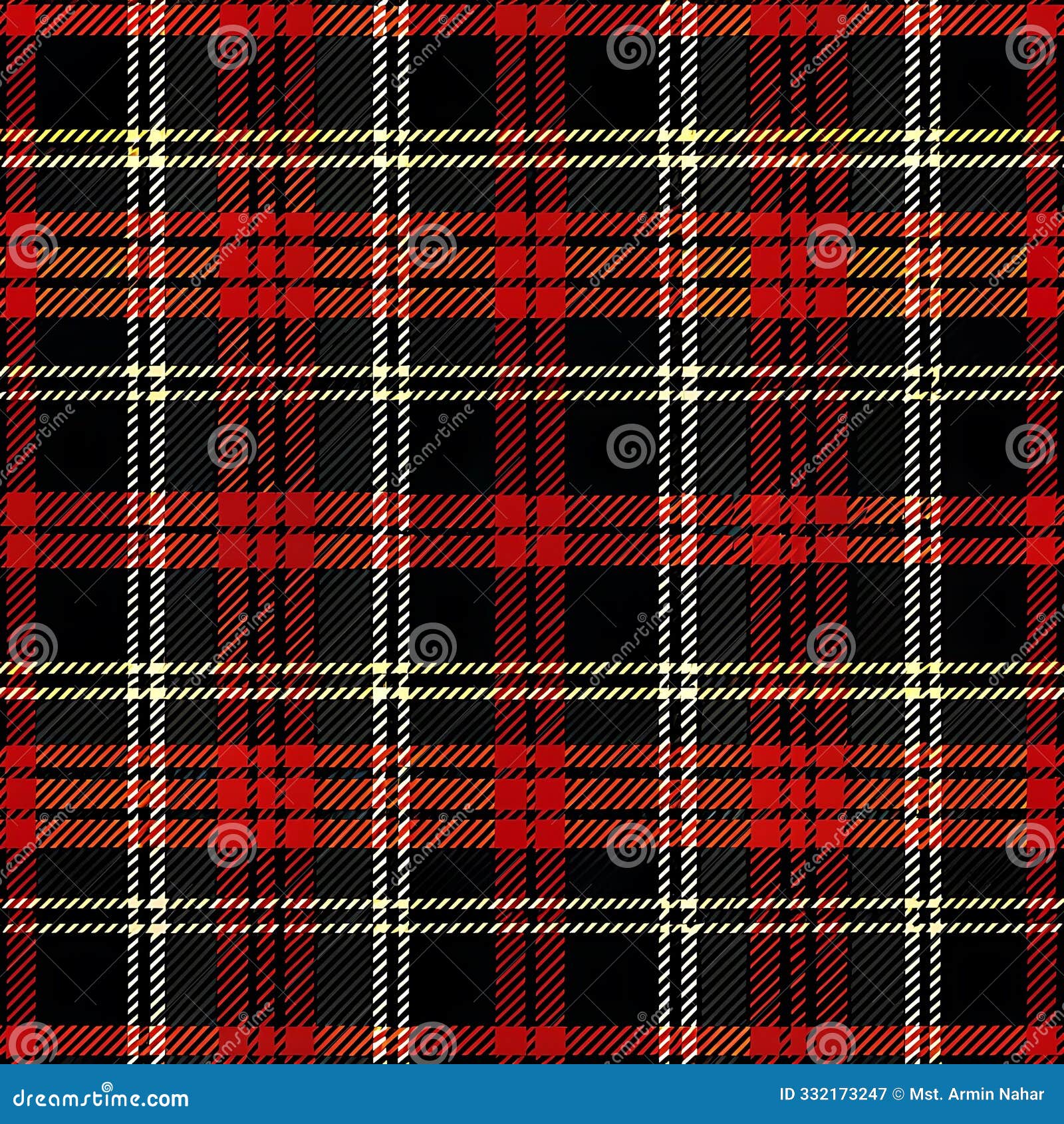 Black Tartan Check Background Stock Illustration - Illustration of ...