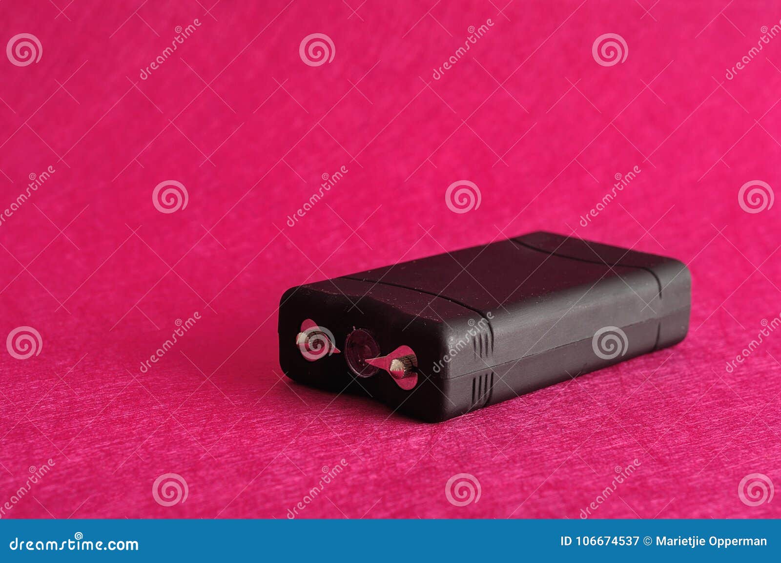 A black taser stock image. Image of defensive, electrodes - 106674537