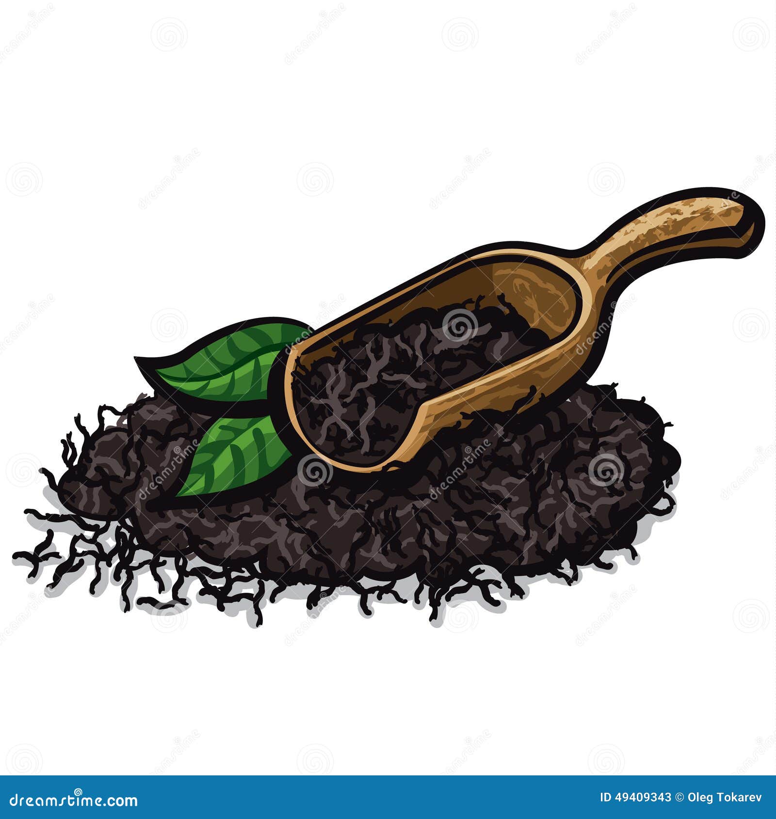 Black tea stock illustration. Illustration of black, food - 49409343