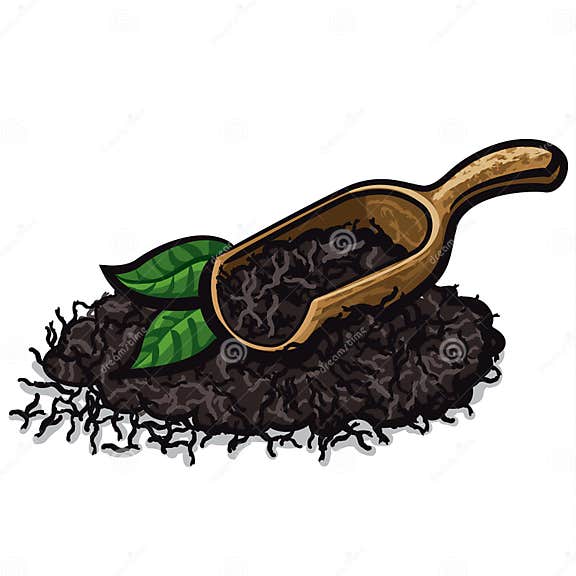 Black tea stock illustration. Illustration of black, food - 49409343