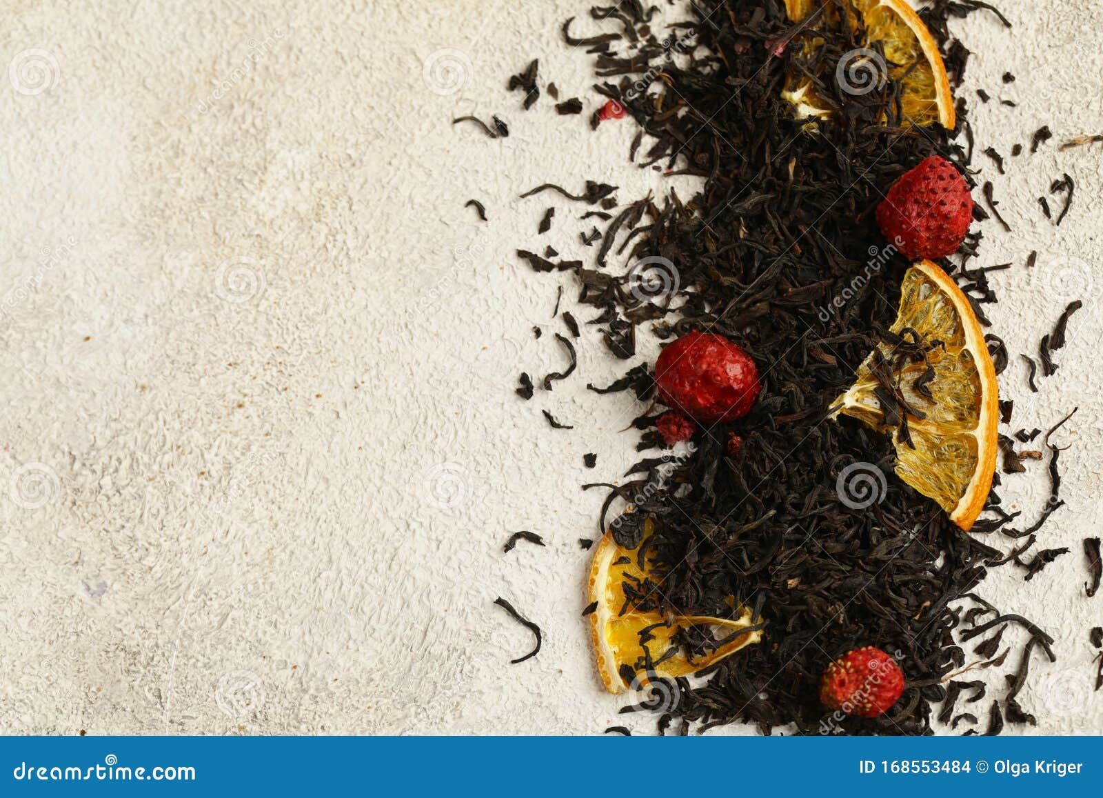 Black tea with berries stock photo. Image of black, herbal - 168553484