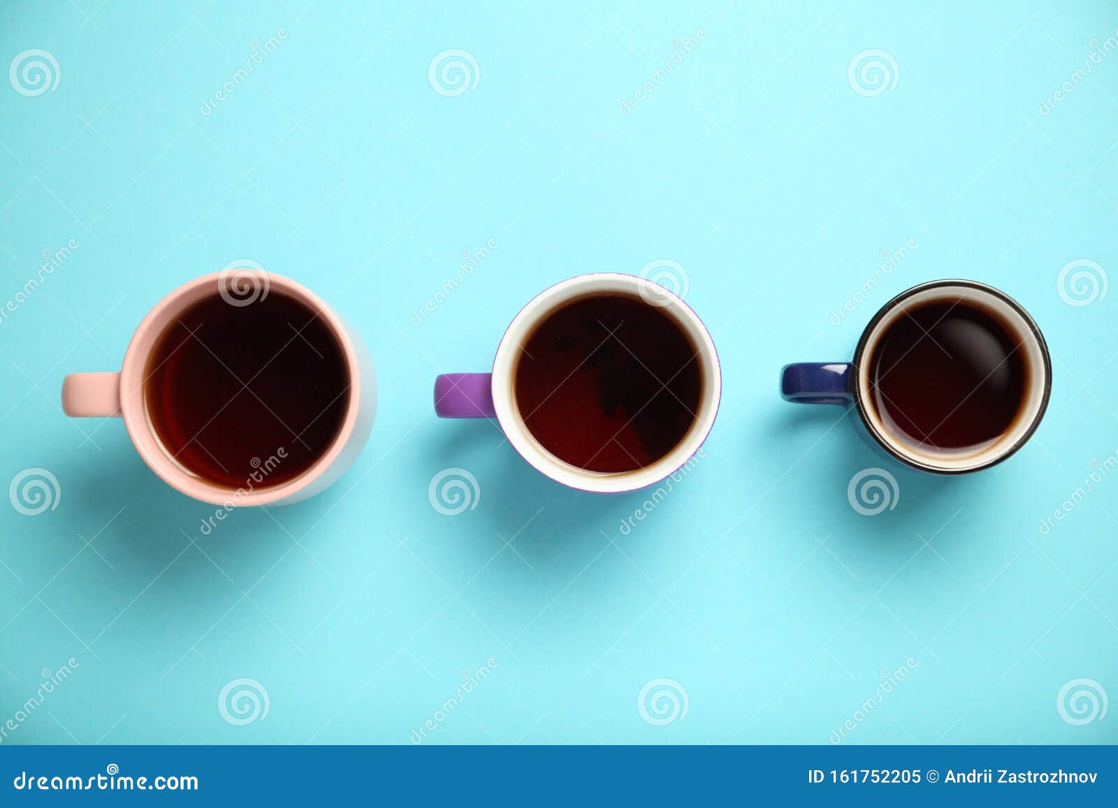 Black Tea Coffee in Bright Cups, Office Break, Team Building Stock ...