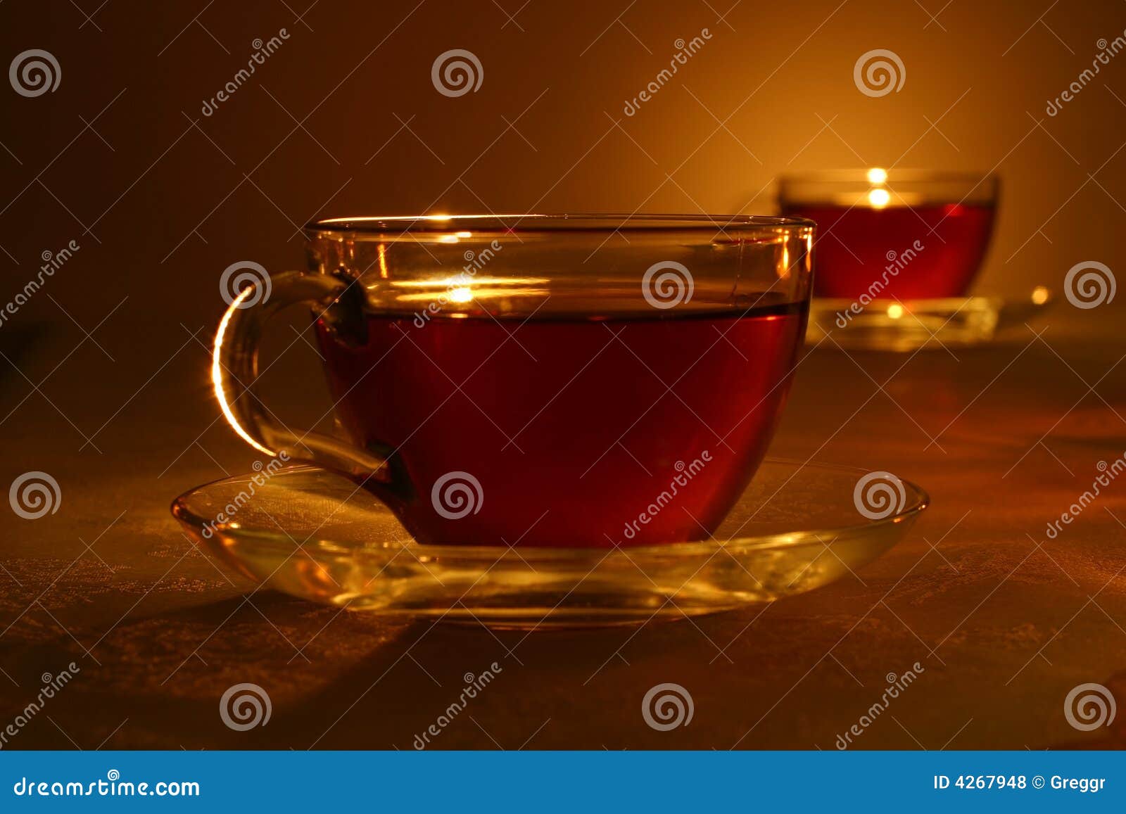 Black tea in crystal cup stock photo. Image of aroma, chinese - 4267948