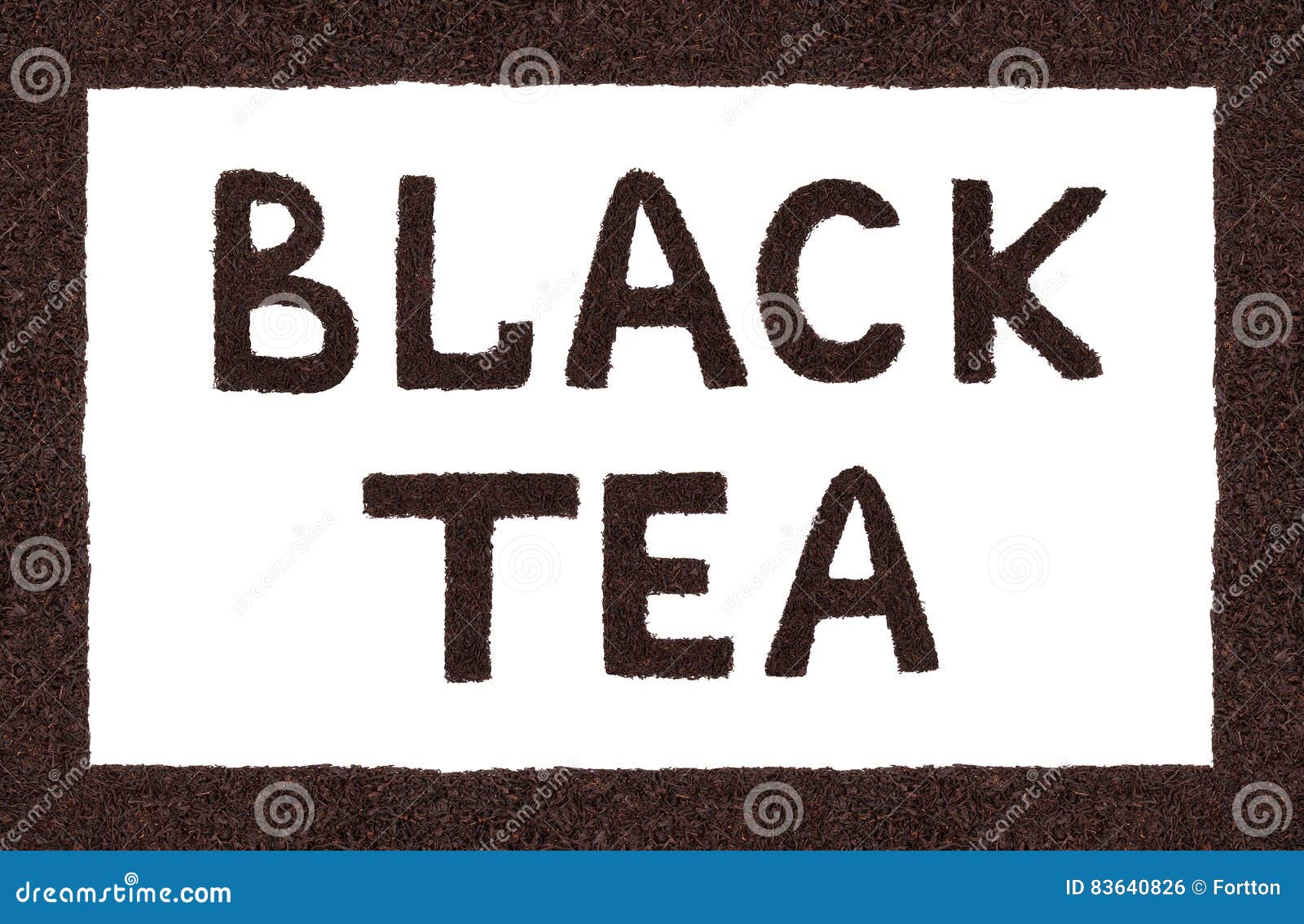 Black Tea is the Inscription on the White Background. Stock Photo ...