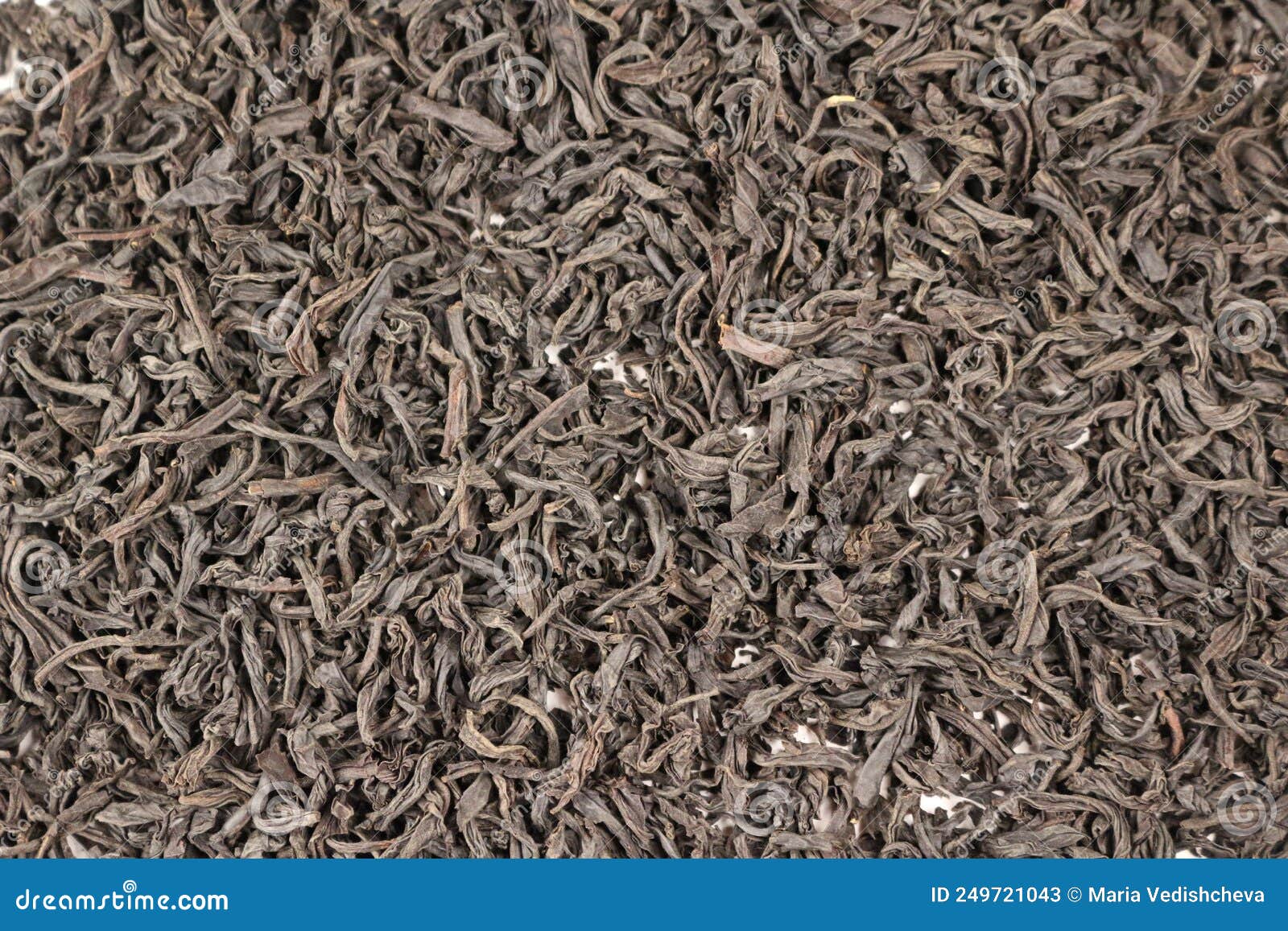 Black Tea Leaves Spread on Surface Background Stock Image - Image of ...