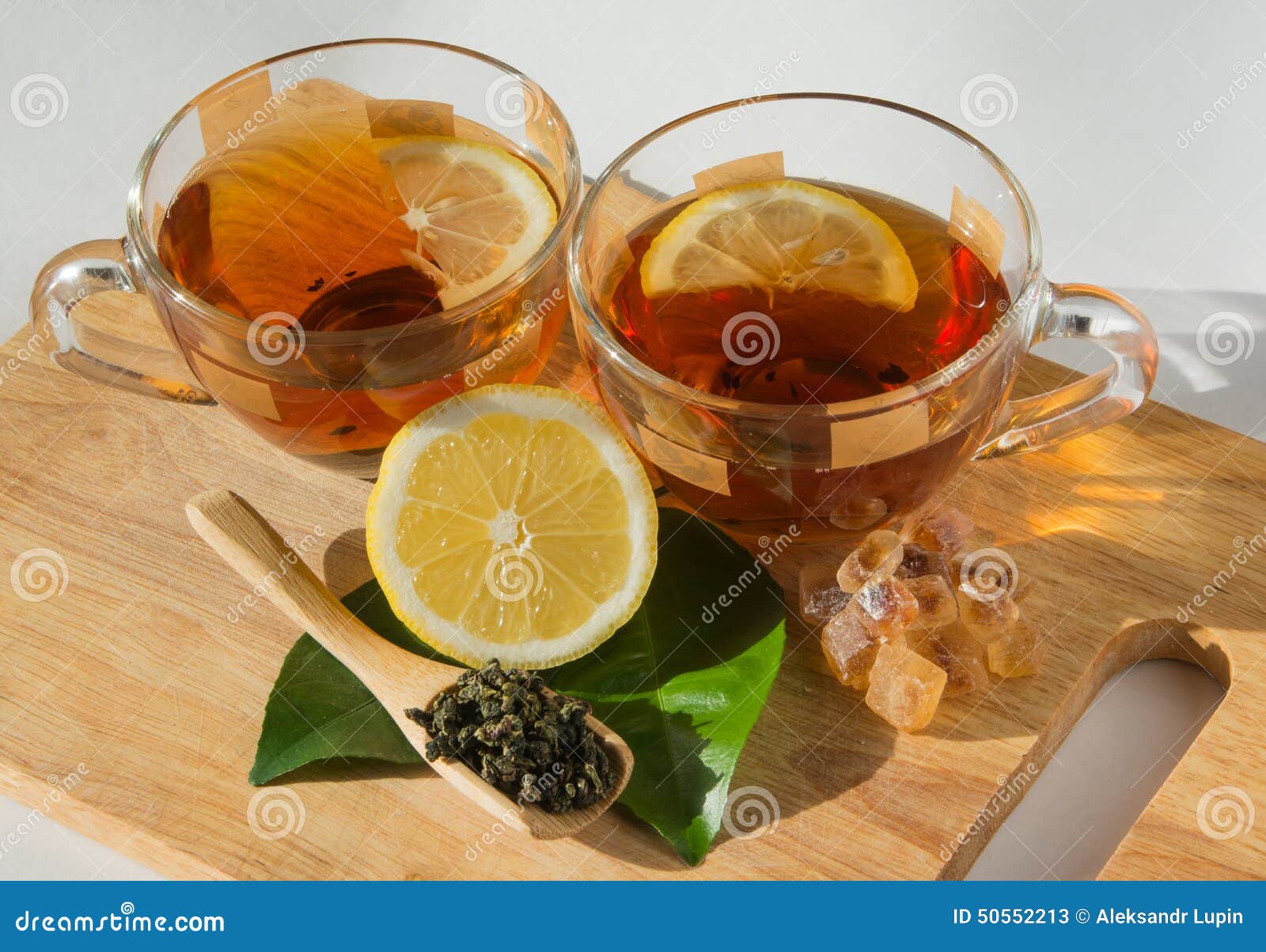 Black tea with lemon stock image. Image of vitamins, spoon - 50552213