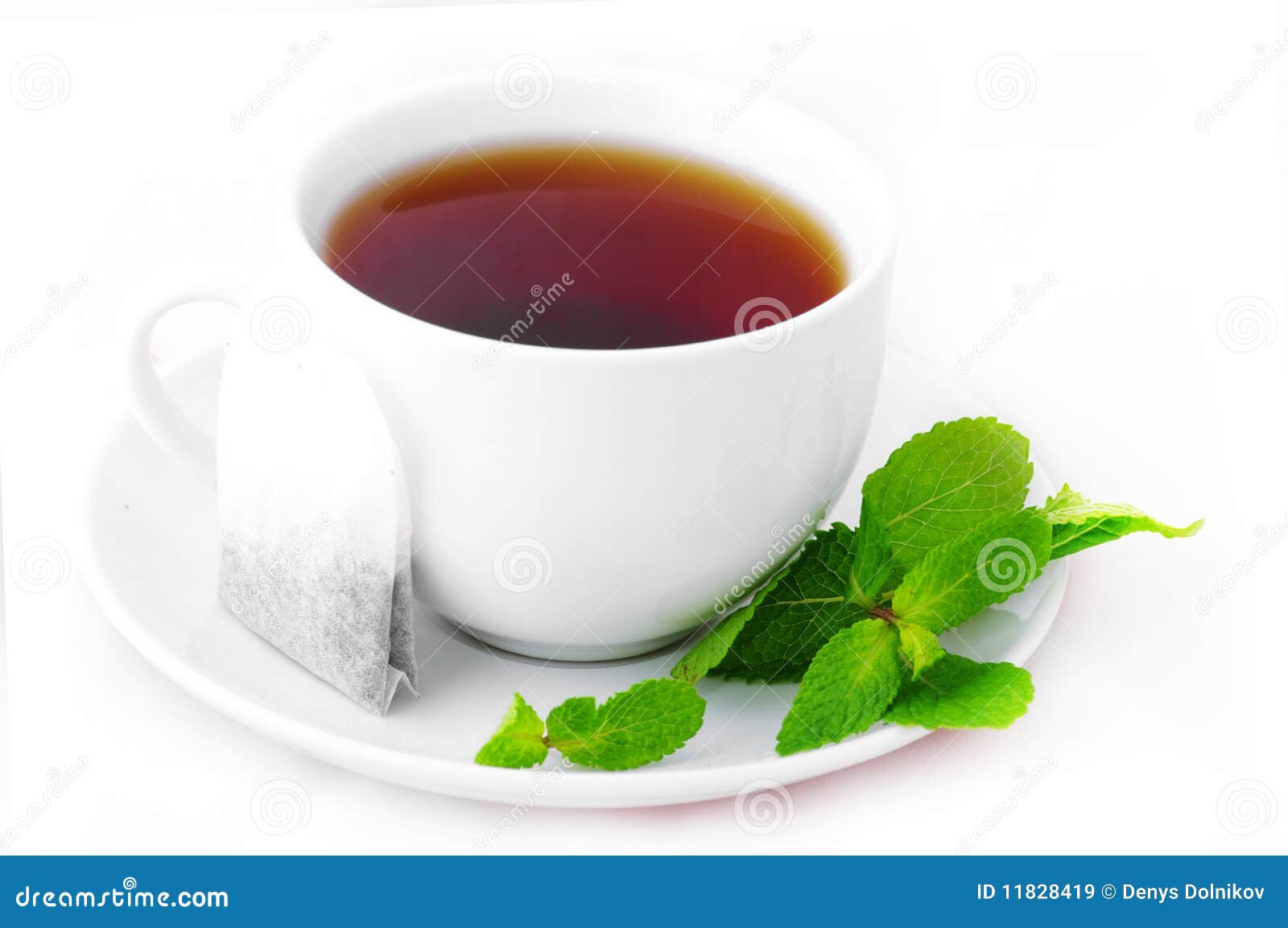 Black tea with mint stock image. Image of liquid, healthcare - 11828419
