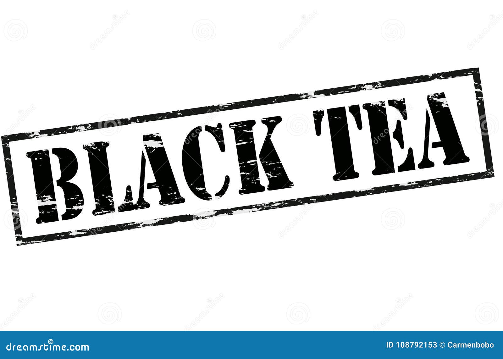 Black tea stock illustration. Illustration of rectangular - 108792153