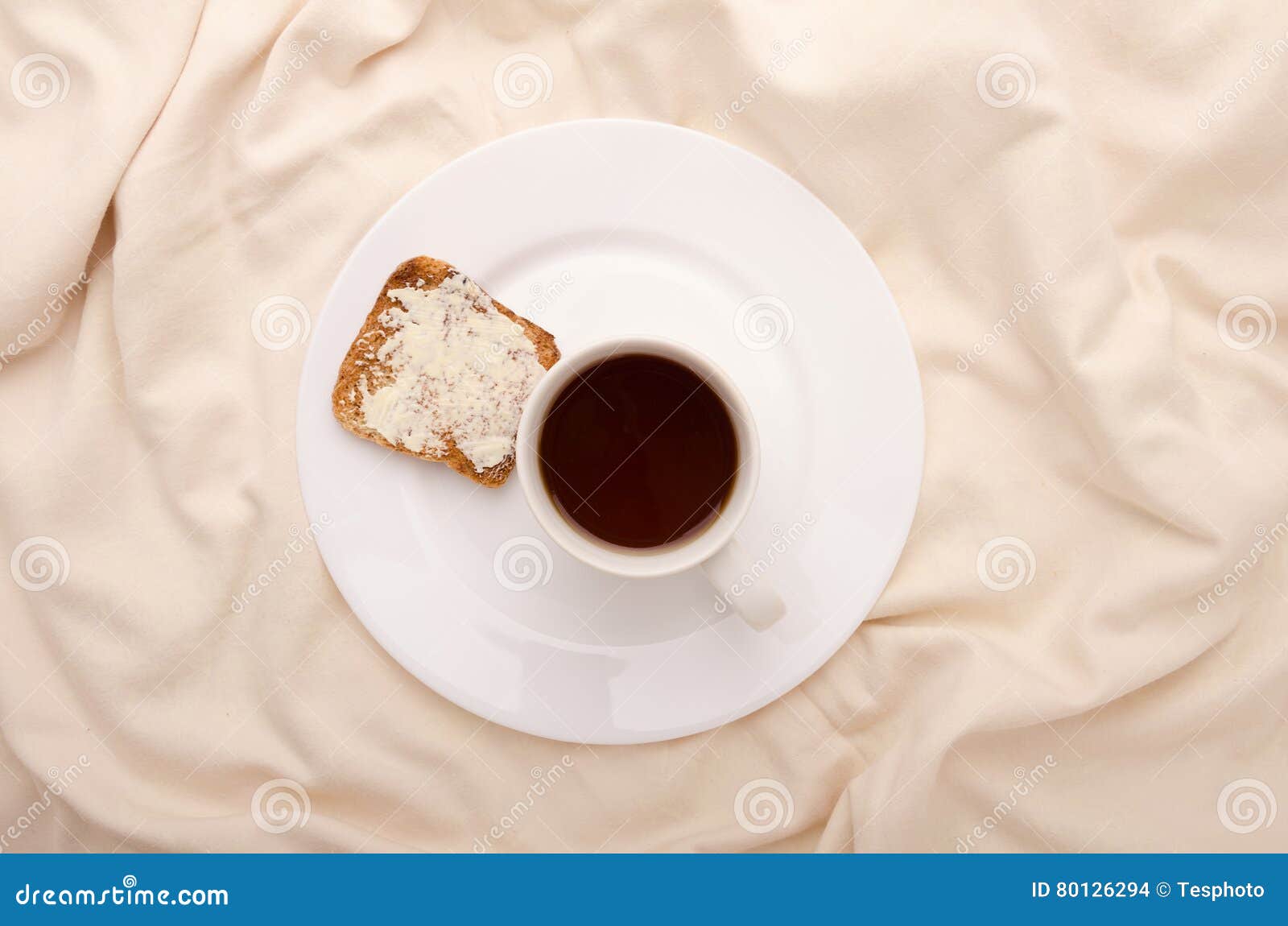 Black Tea and Toast in Bed. Stock Photo - Image of beverage, toast ...
