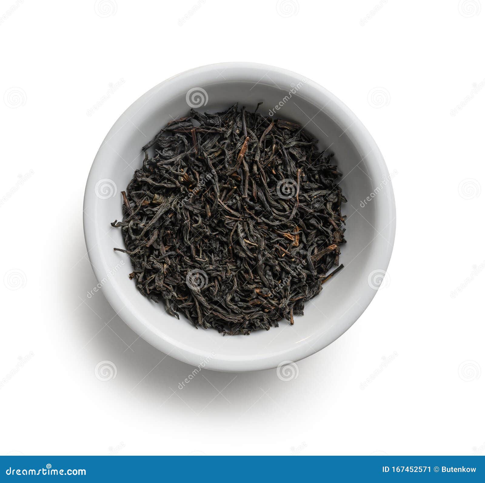 Black Tea Top View on White Background Stock Image - Image of chinese ...