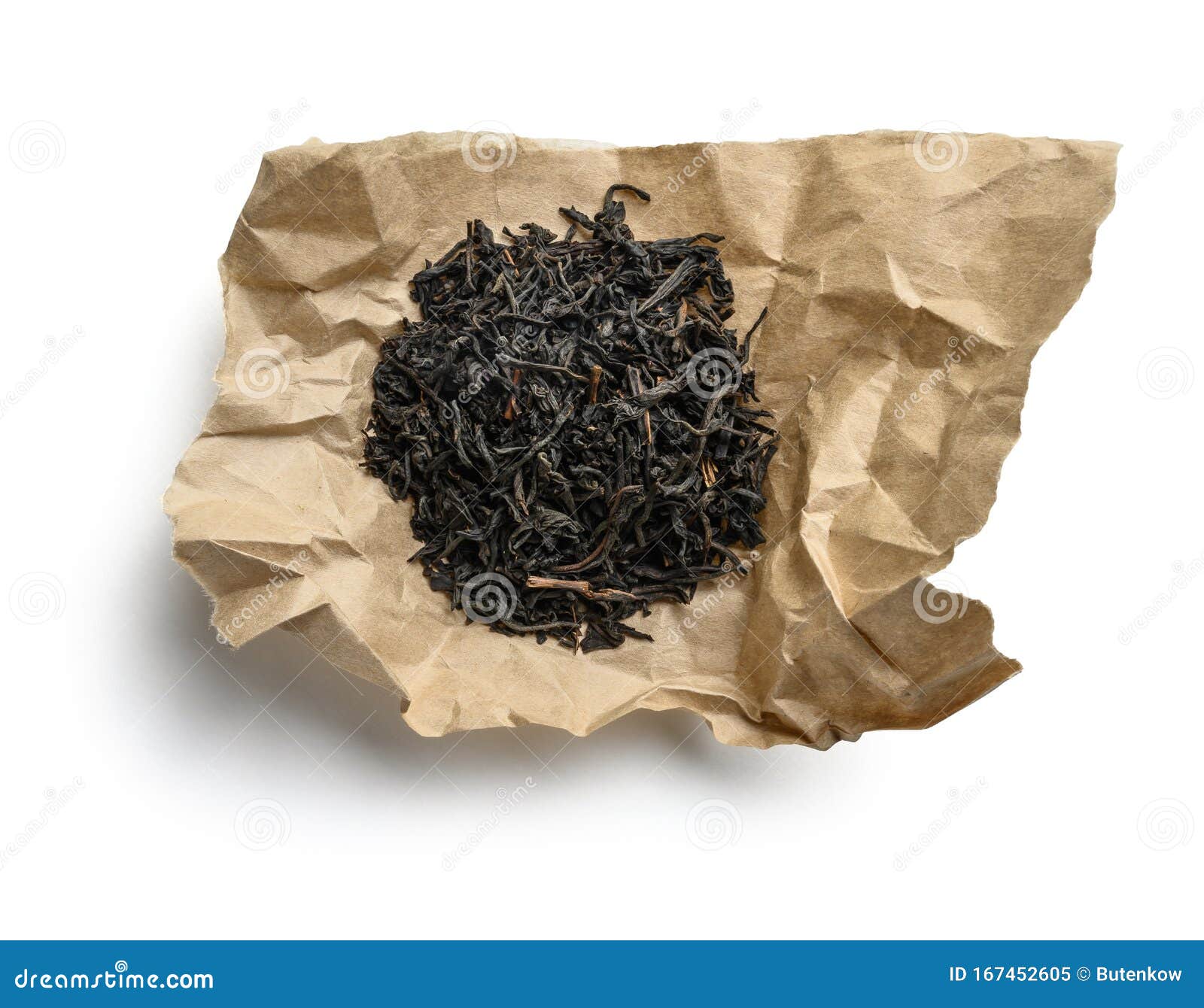 Black Tea Top View on White Background Stock Image - Image of black ...