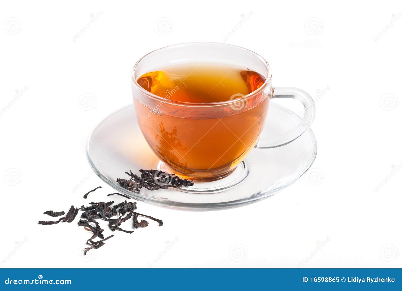 Black Tea in the Transparent Cup Stock Image - Image of alcoholic ...