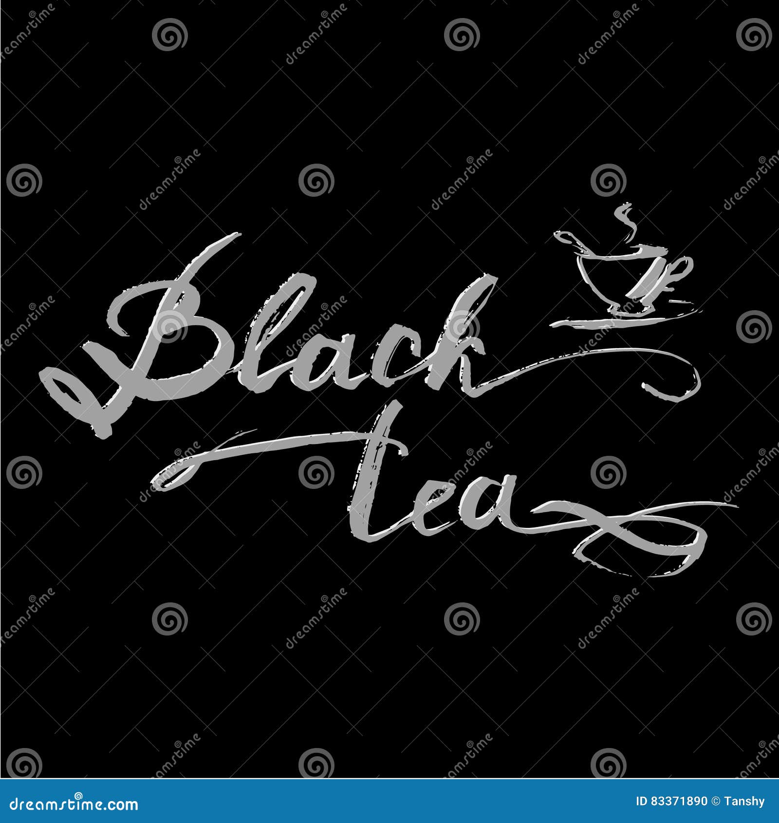 Black and Tea Vector Letterynh Stock Vector - Illustration of isolated ...