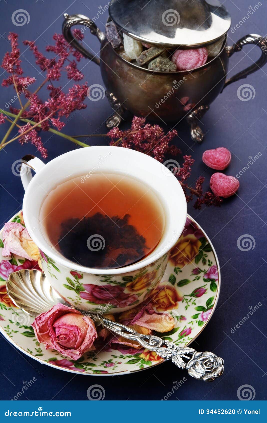 Black tea. stock photo. Image of ornate, life, dainty - 34452620