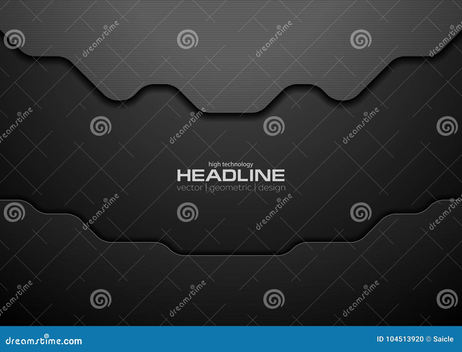 Black Tech Geometric Concept Abstract Background Stock Vector ...
